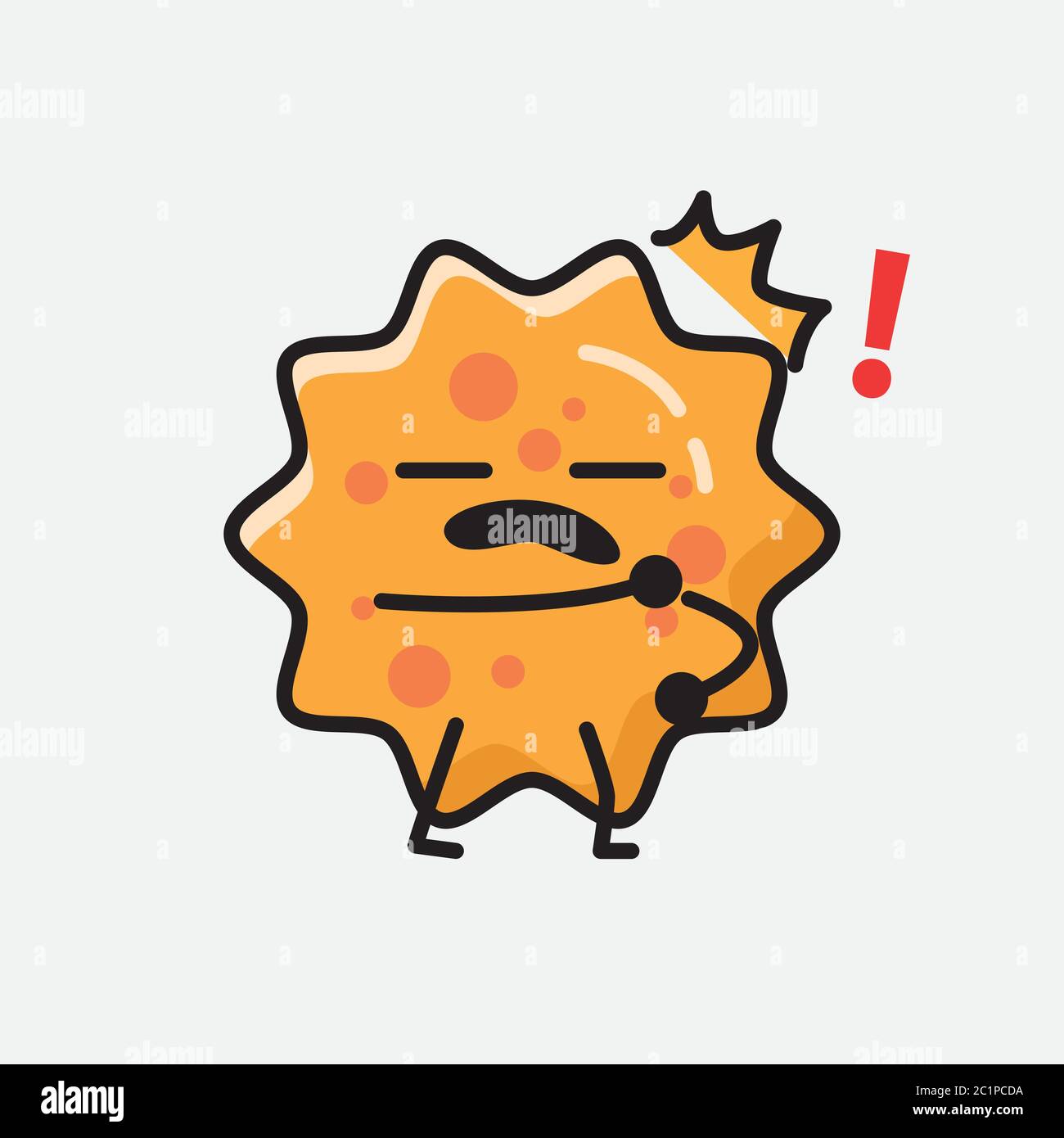 An illustration of Cute Virus Mascot Vector Character in Flat Design ...