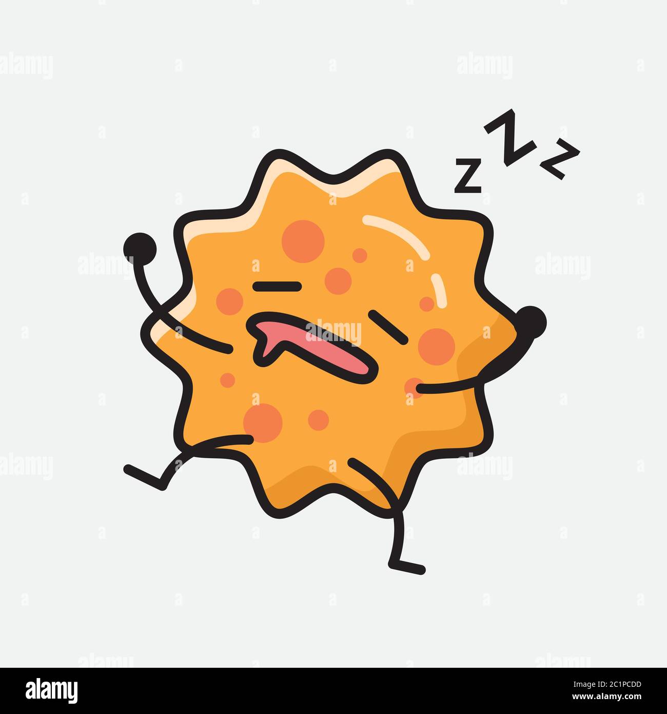 An illustration of Cute Virus Mascot Vector Character in Flat Design ...
