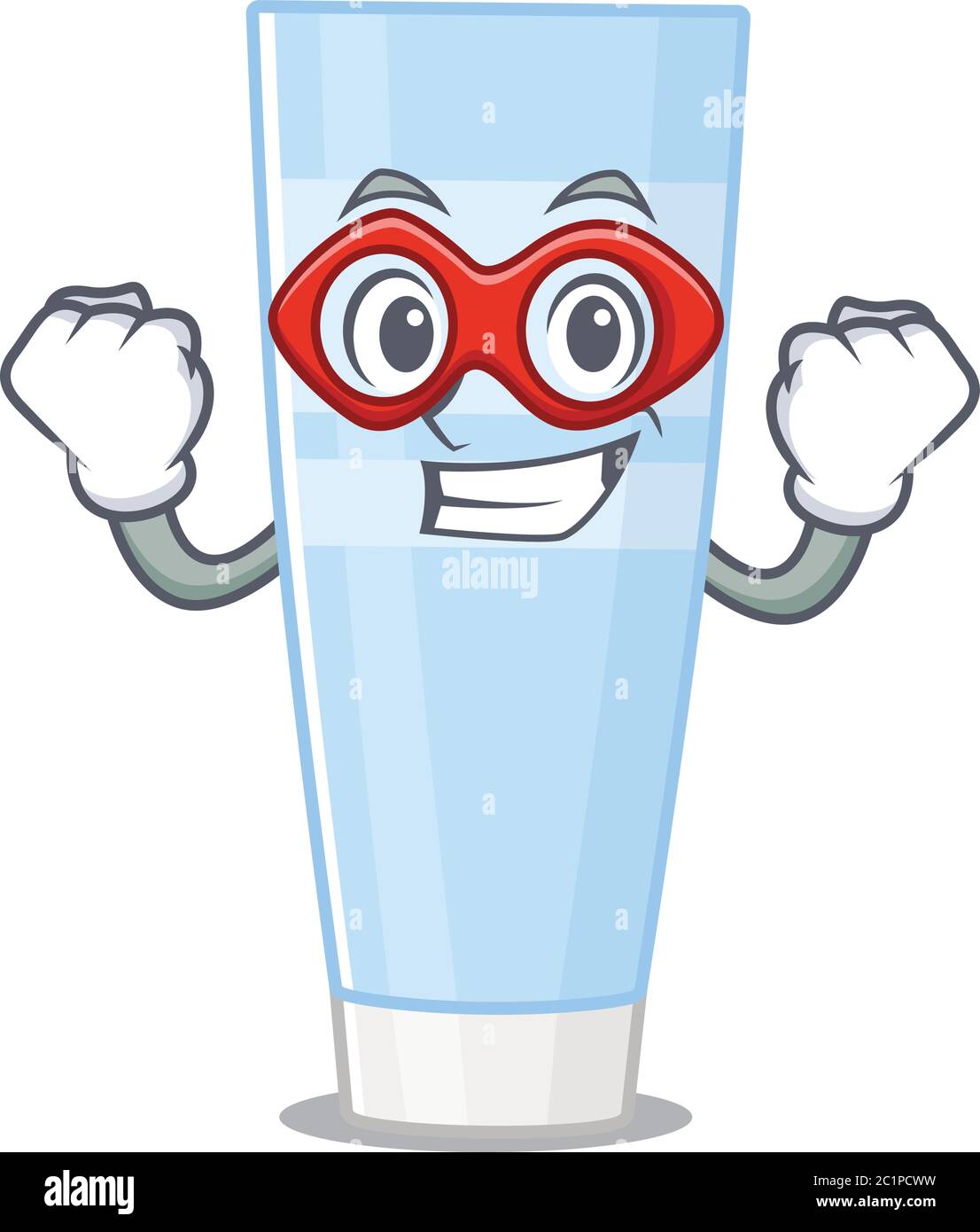 A cartoon drawing of eye cream in a Super hero character Stock Vector ...