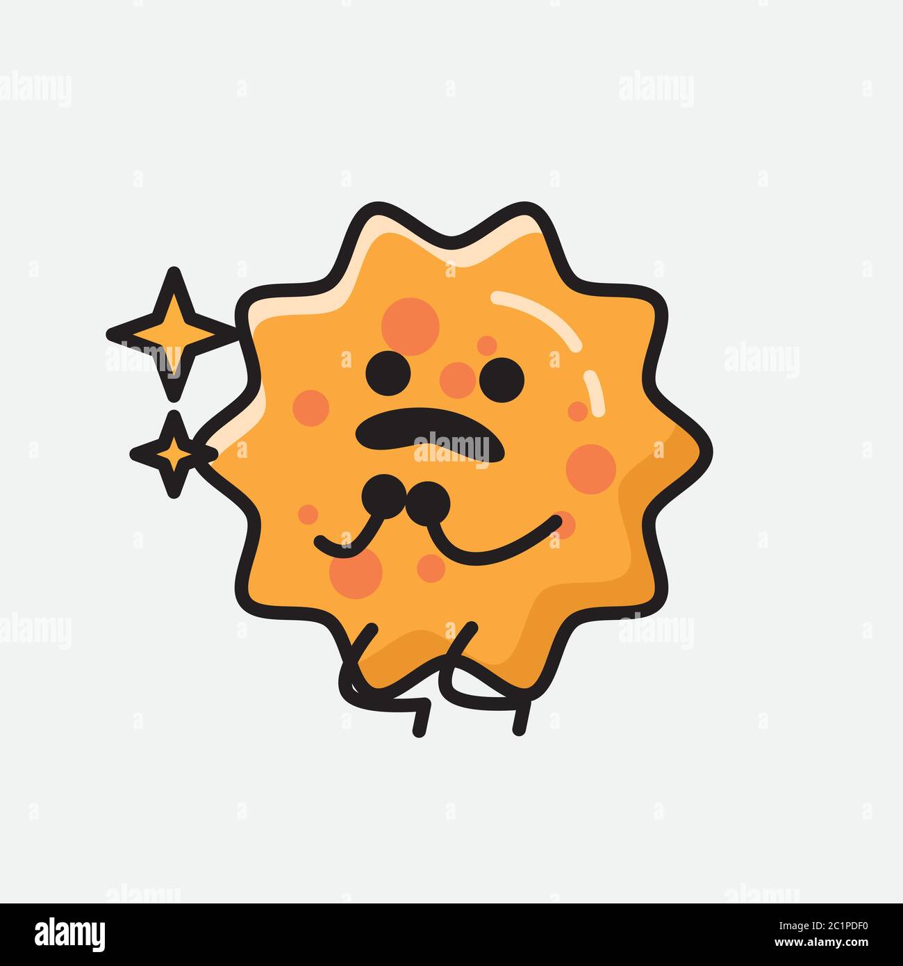 An illustration of Cute Virus Mascot Vector Character in Flat Design ...