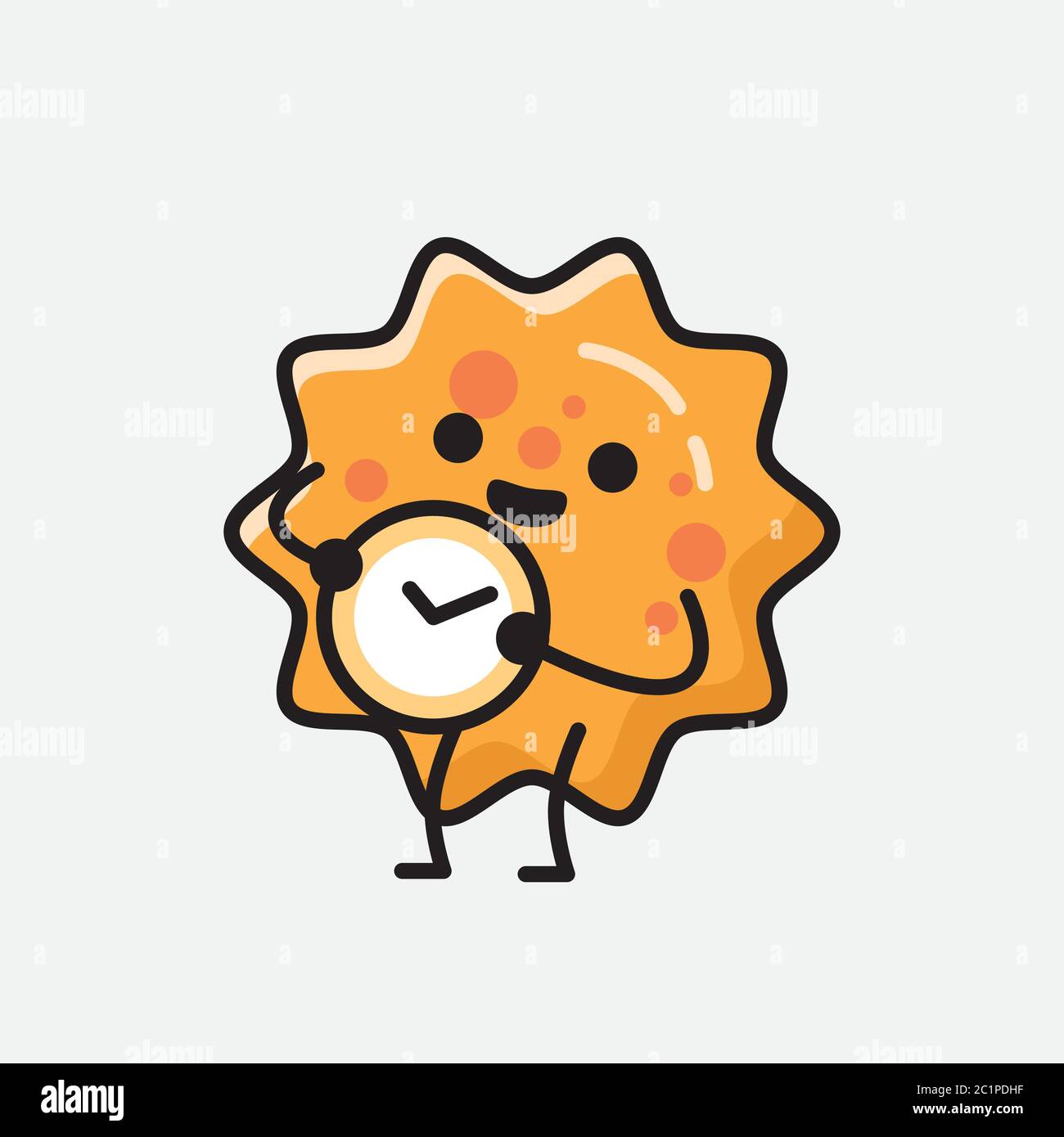 An illustration of Cute Virus Mascot Vector Character in Flat Design ...