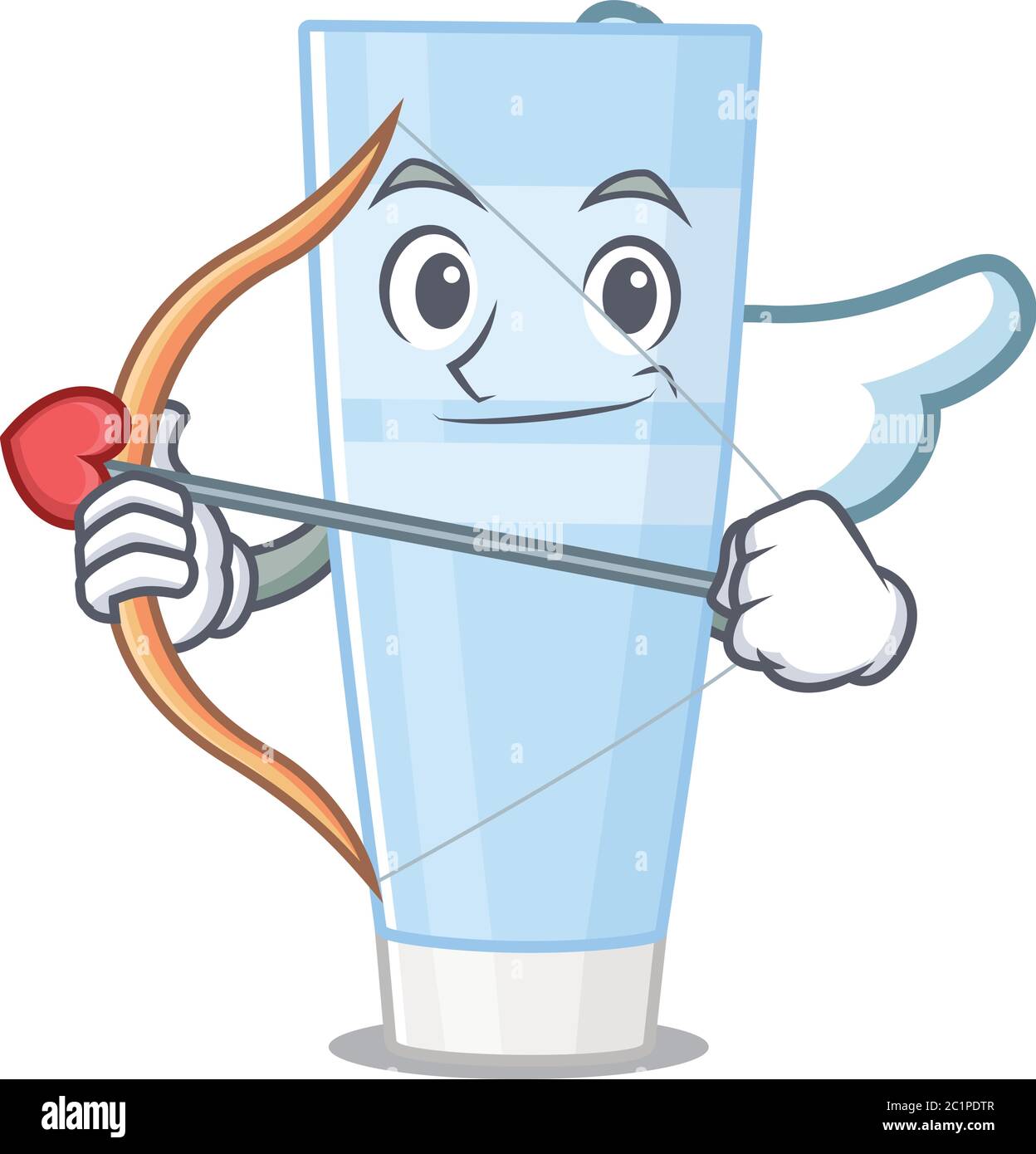 Eye cream in sweet romantic cupid cartoon drawing with arrow Stock ...