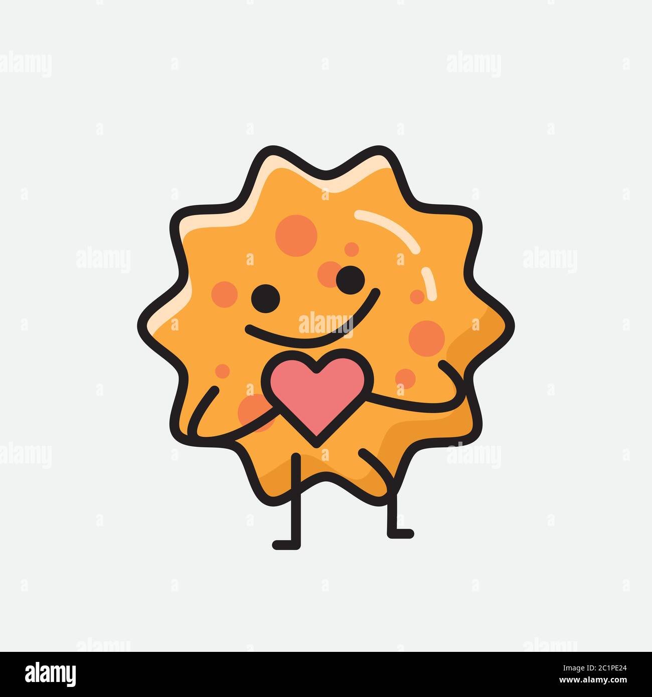 An illustration of Cute Virus Mascot Vector Character in Flat Design ...