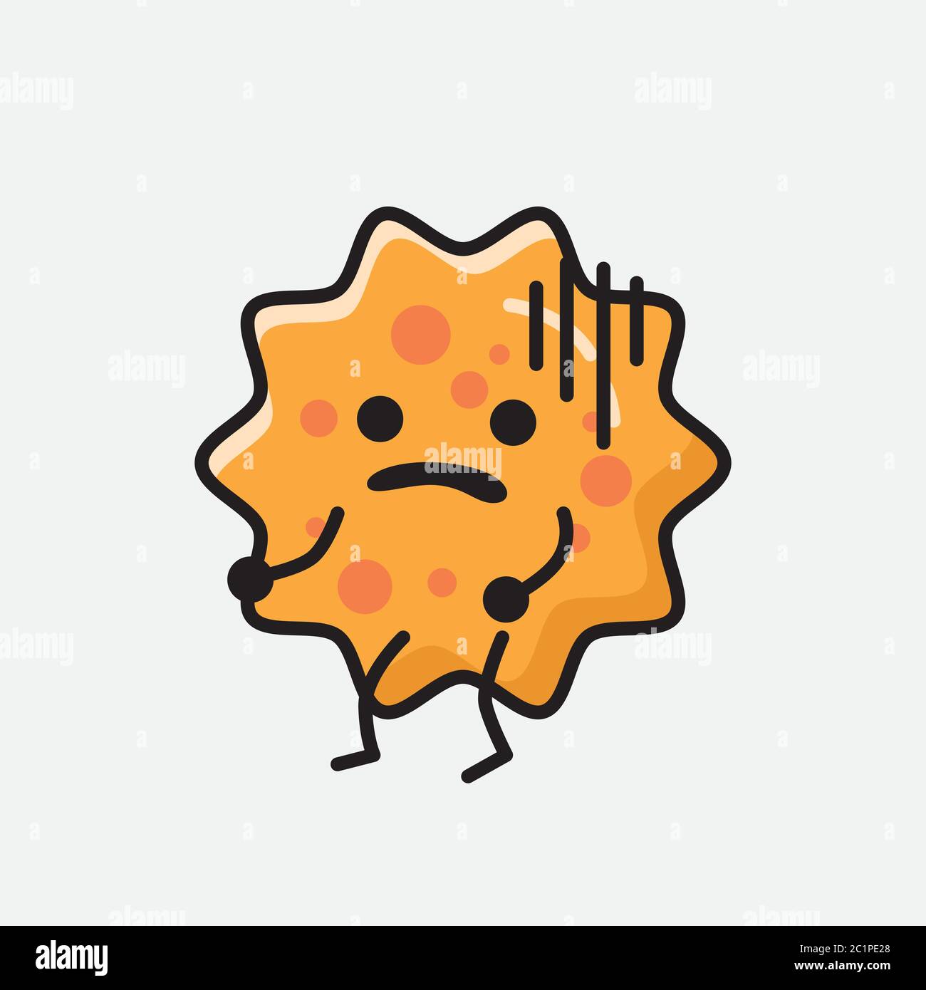 An illustration of Cute Virus Mascot Vector Character in Flat Design ...