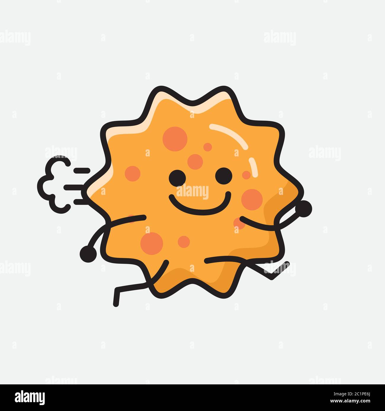 An illustration of Cute Virus Mascot Vector Character in Flat Design ...