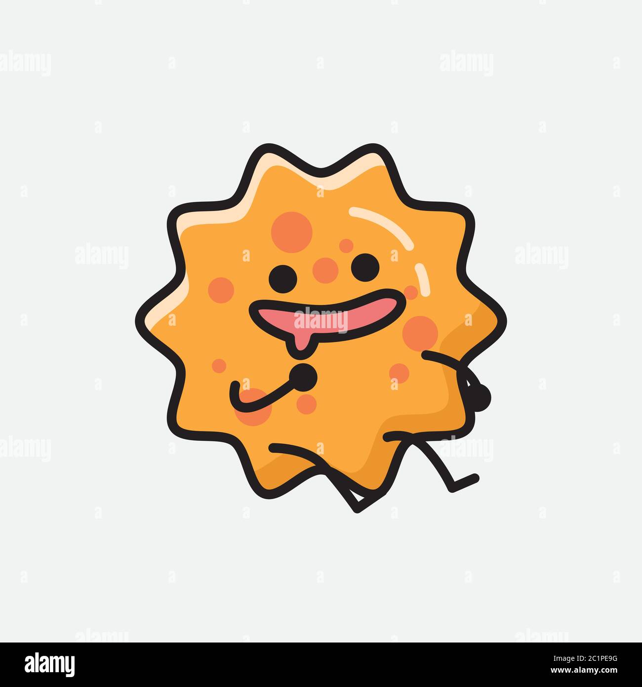 An illustration of Cute Virus Mascot Vector Character in Flat Design ...