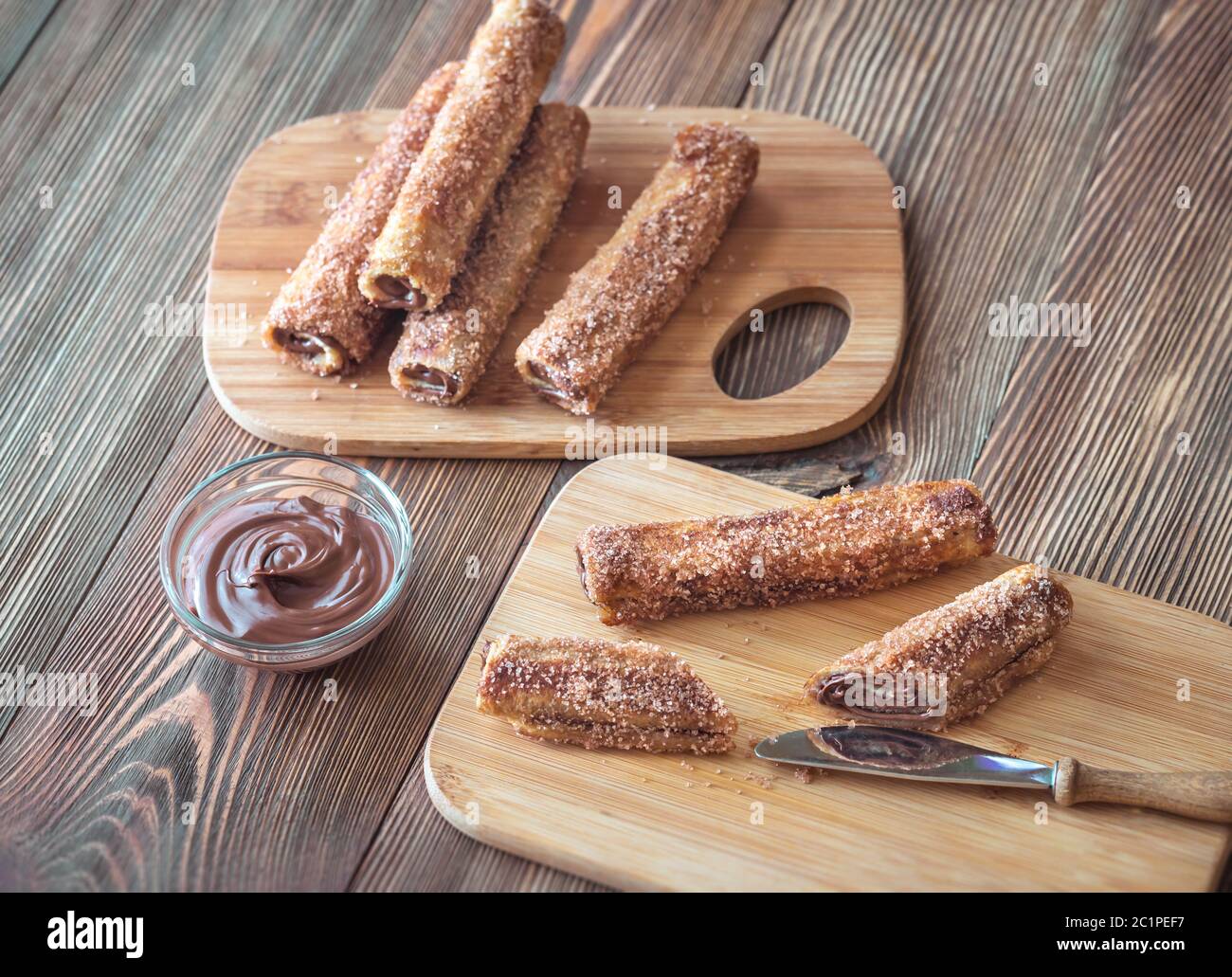 French toast roll-ups Stock Photo - Alamy