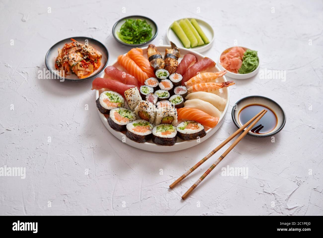 Various sushi on ceramic hi-res stock photography and images - Alamy