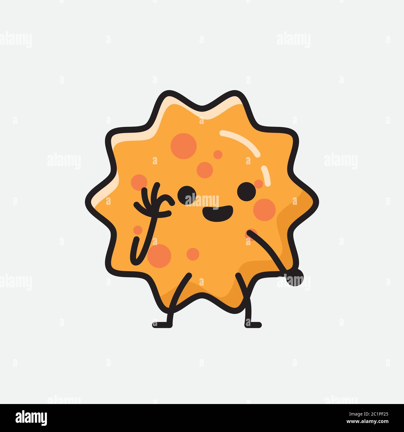 An illustration of Cute Virus Mascot Vector Character in Flat Design ...