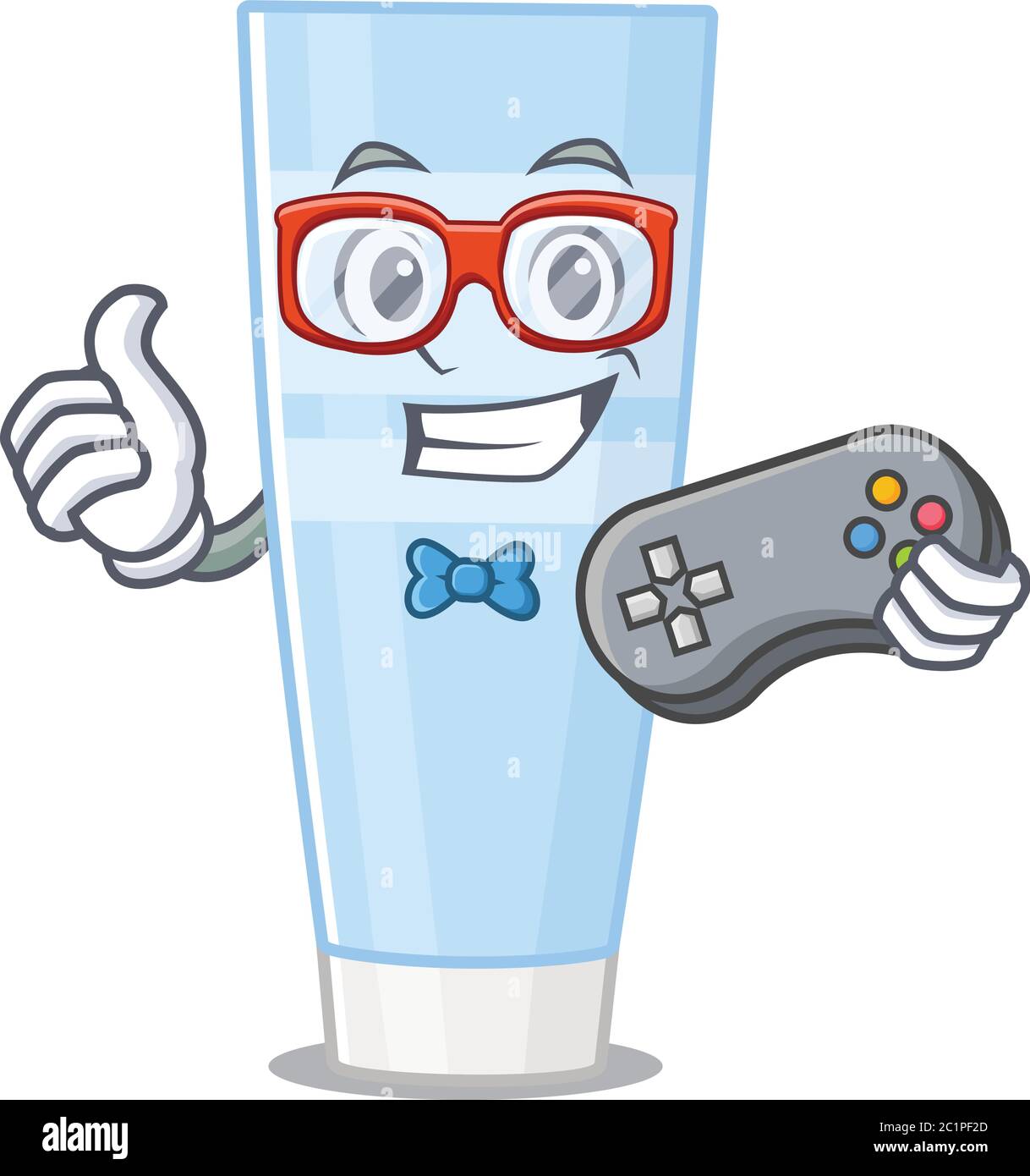 Mascot design style of eye cream gamer playing with controller Stock ...
