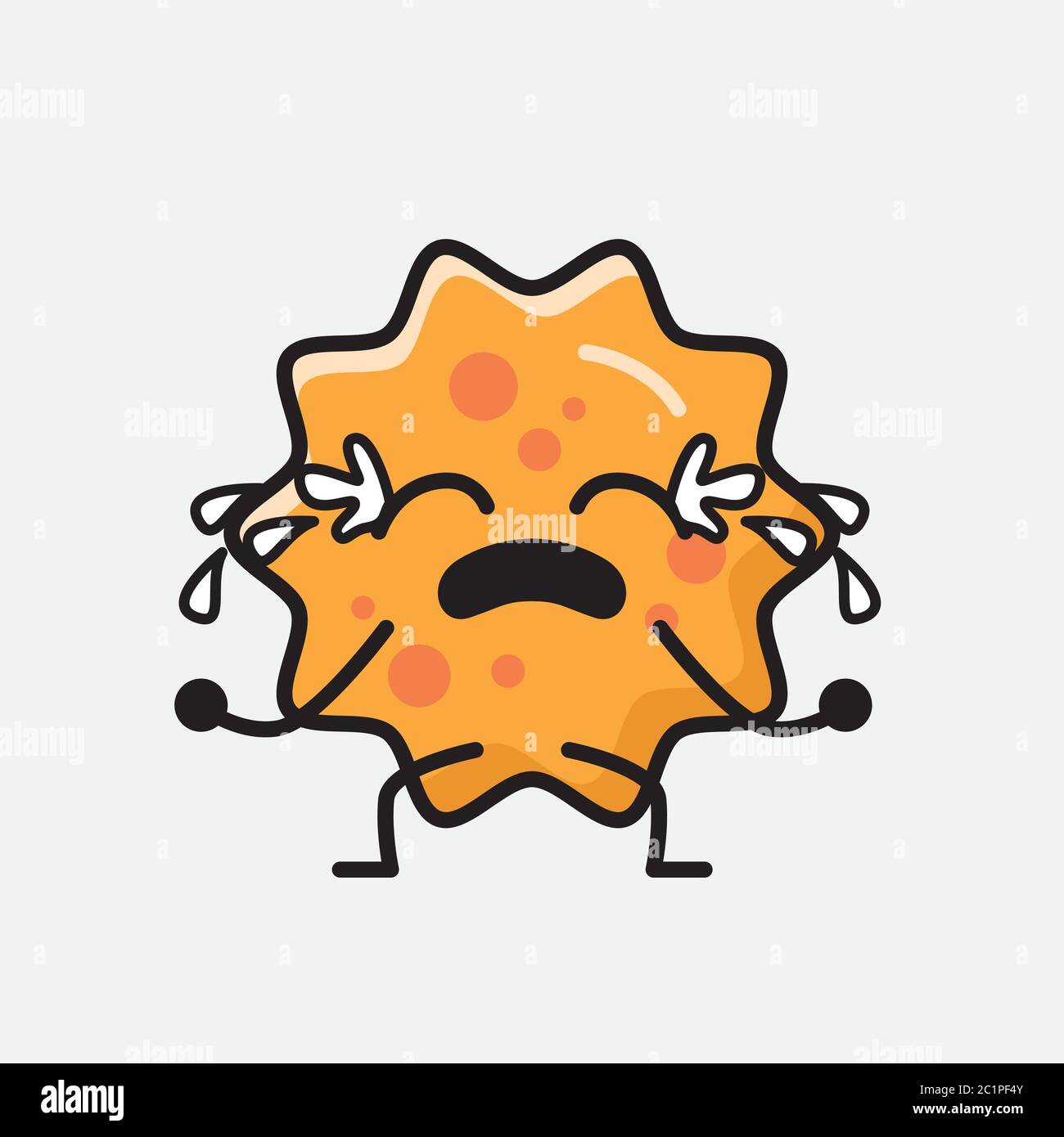 An illustration of Cute Virus Mascot Vector Character in Flat Design ...