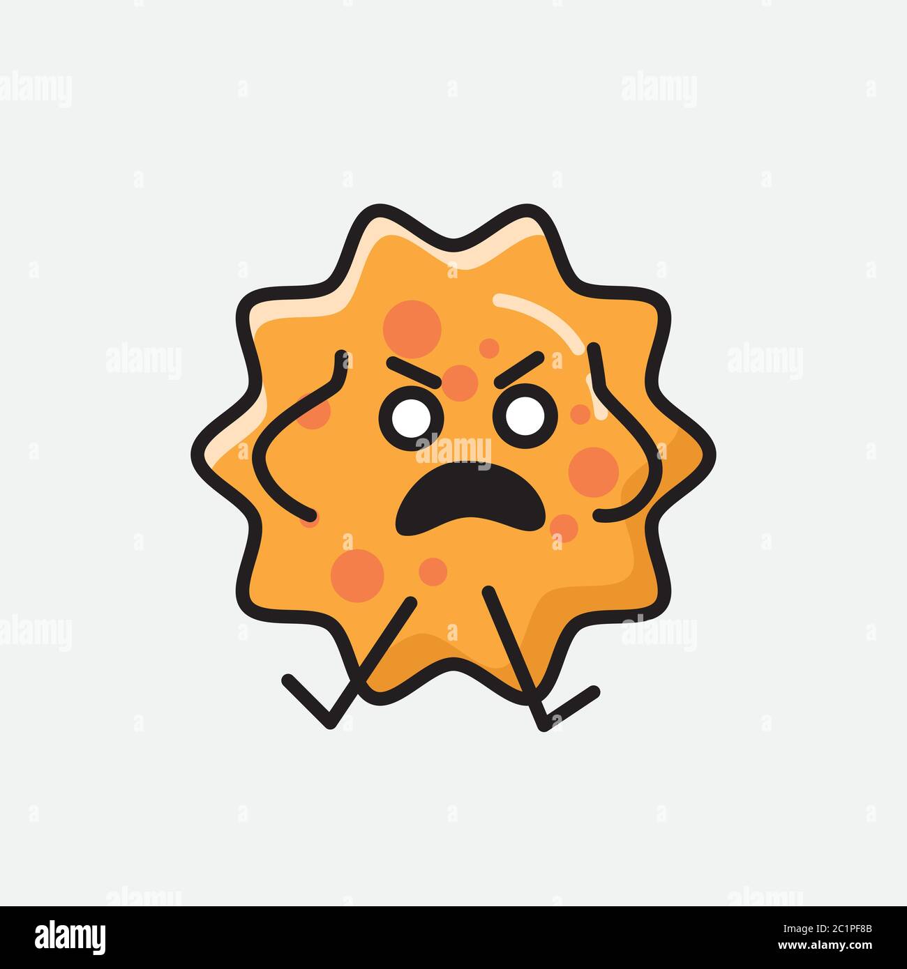 An illustration of Cute Virus Mascot Vector Character in Flat Design ...