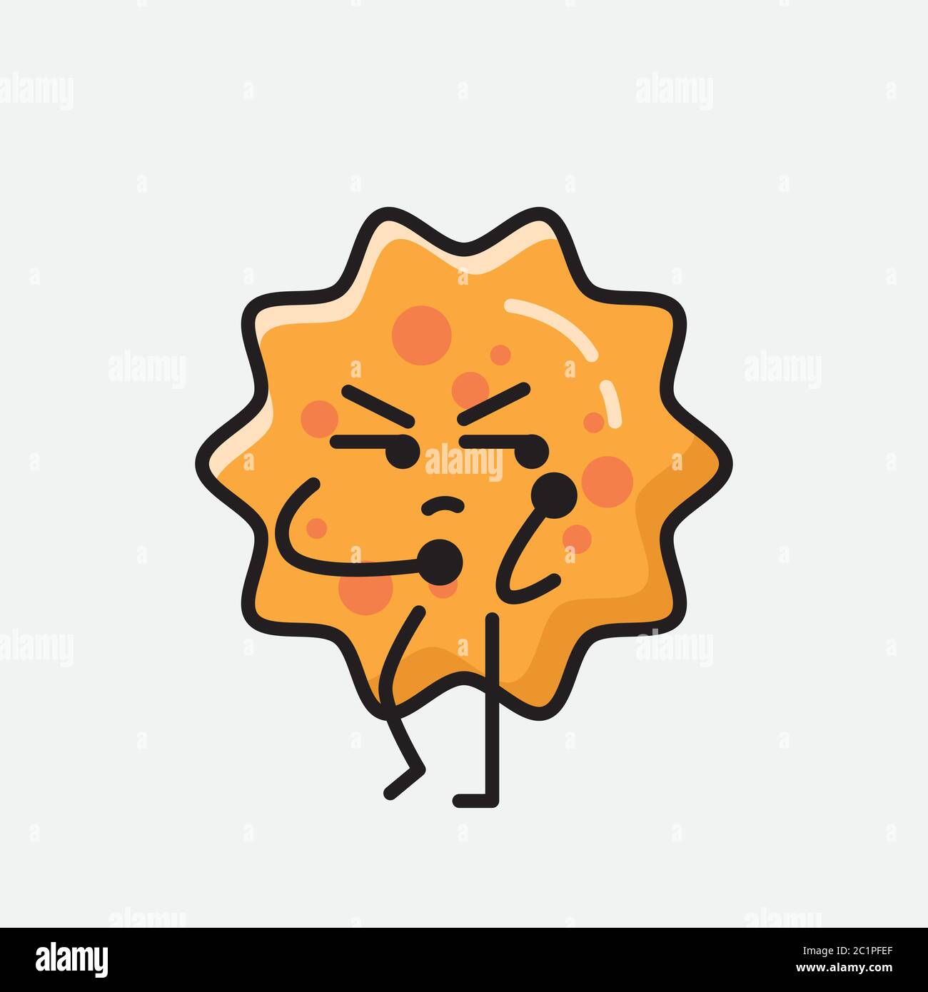 An illustration of Cute Virus Mascot Vector Character in Flat Design ...