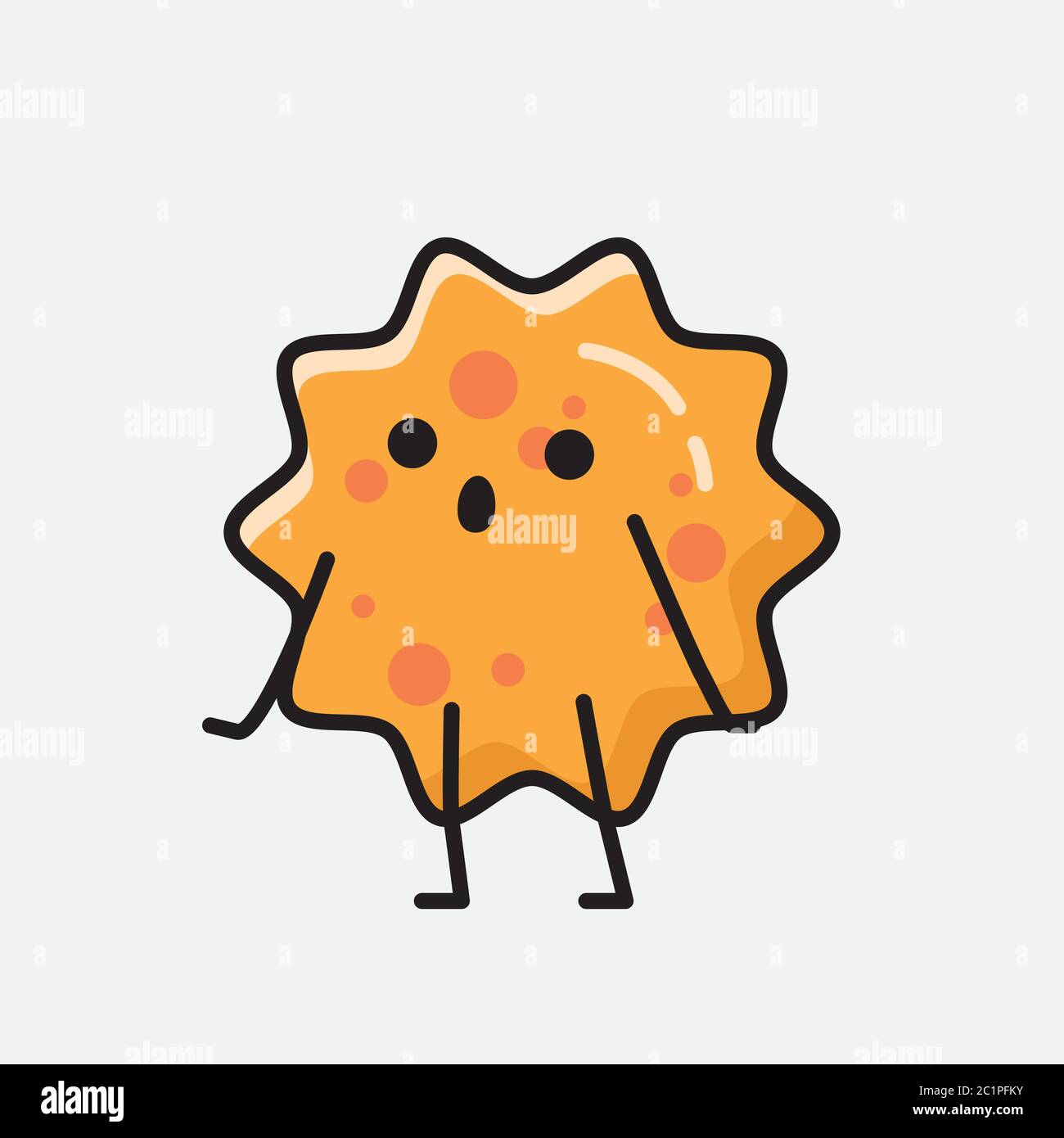 An illustration of Cute Virus Mascot Vector Character in Flat Design ...