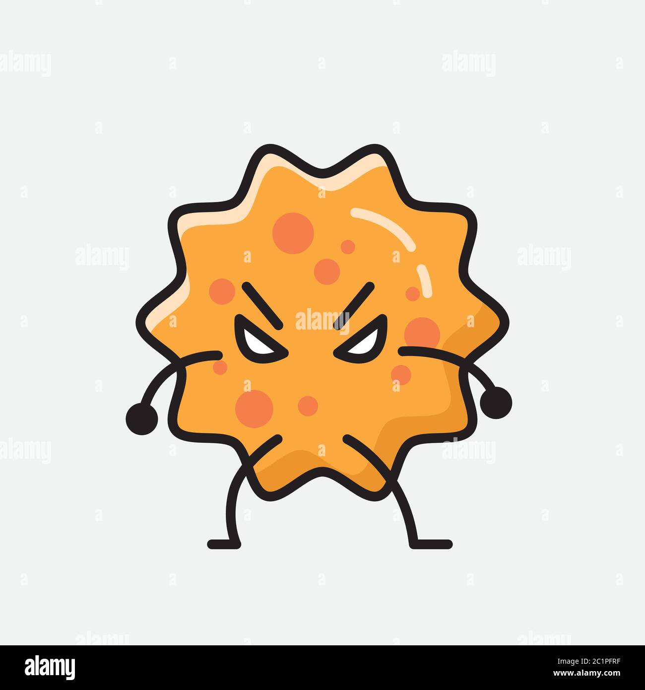 An illustration of Cute Virus Mascot Vector Character in Flat Design ...