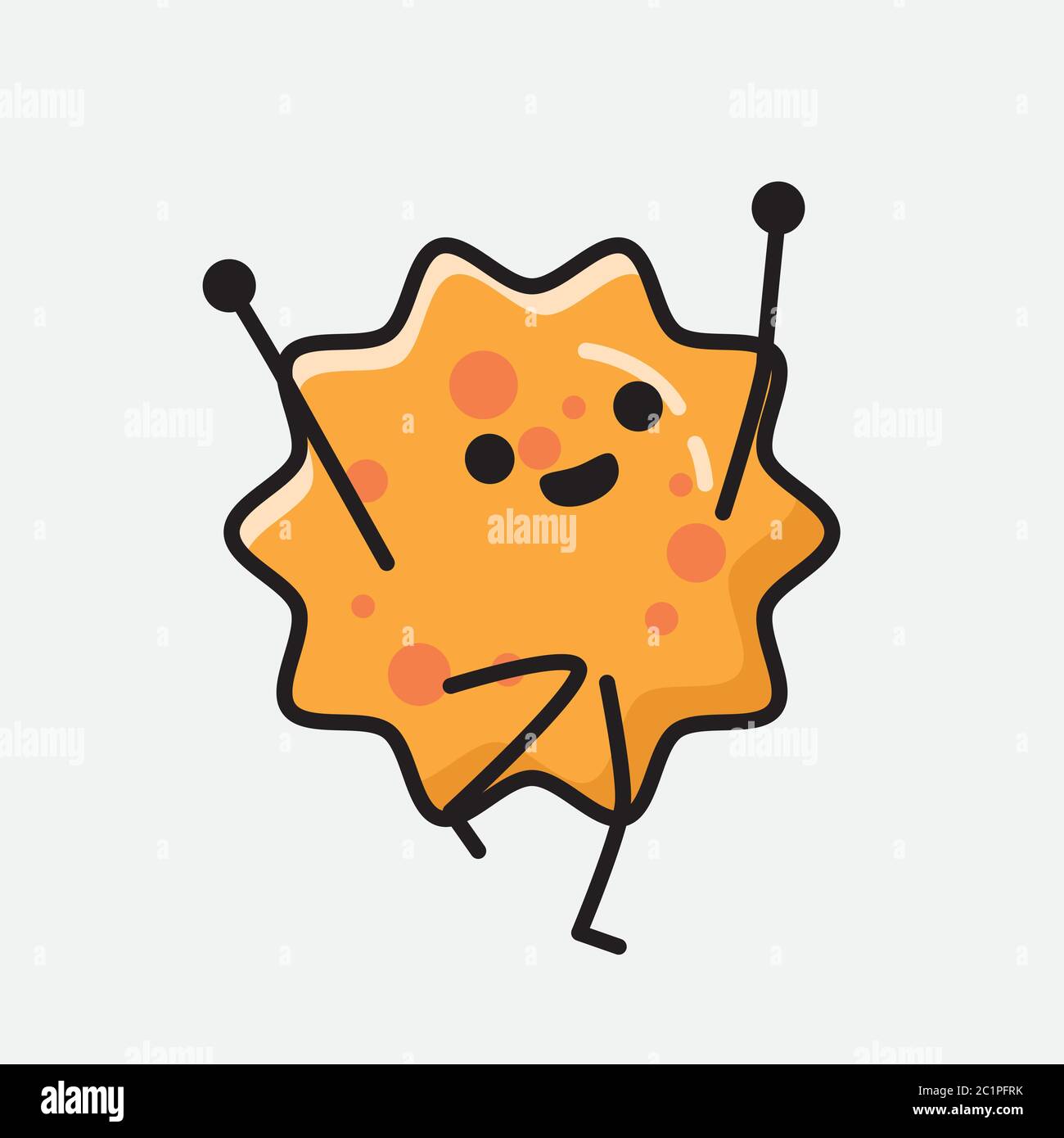 An illustration of Cute Virus Mascot Vector Character in Flat Design ...