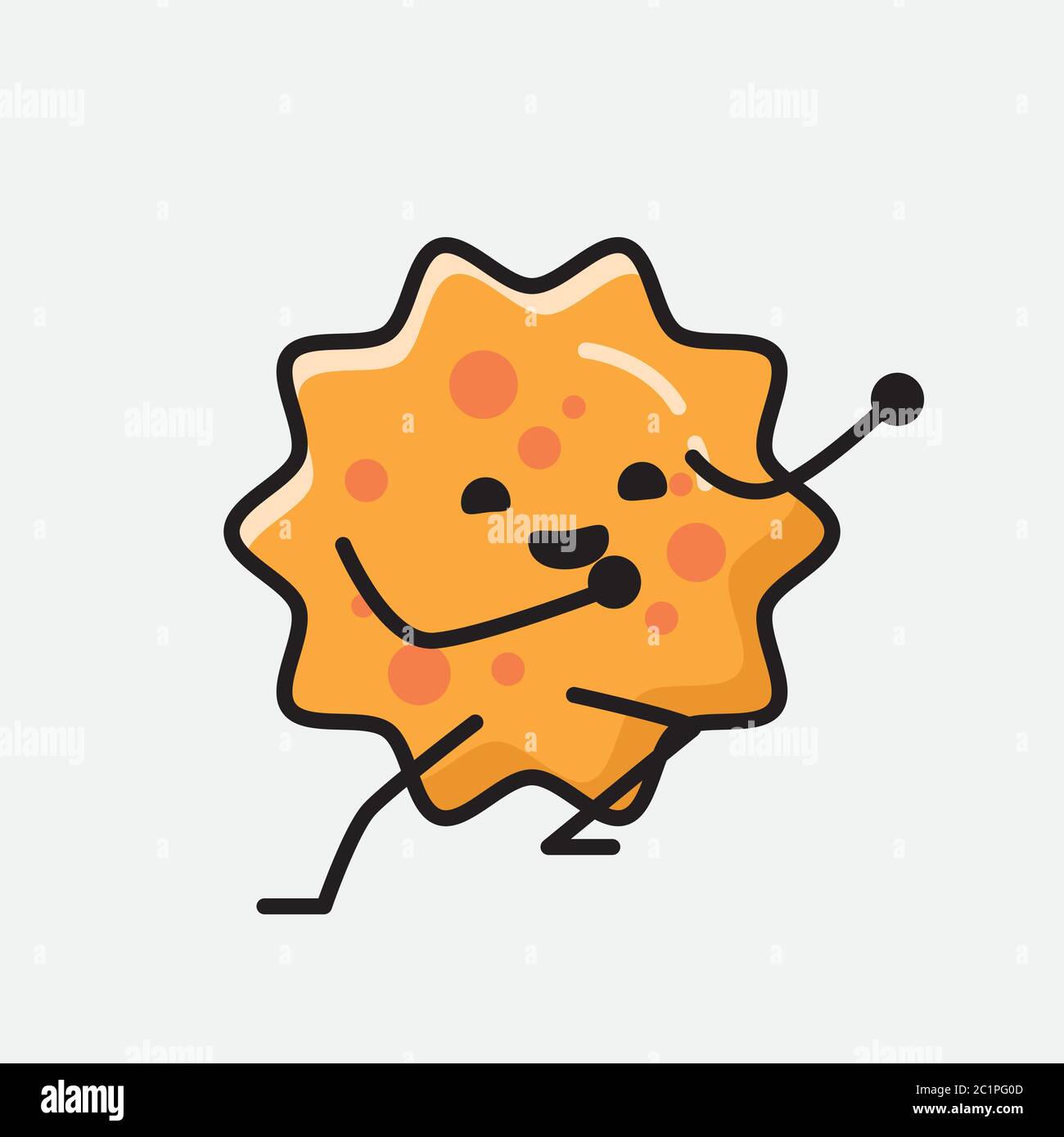 An illustration of Cute Virus Mascot Vector Character in Flat Design ...