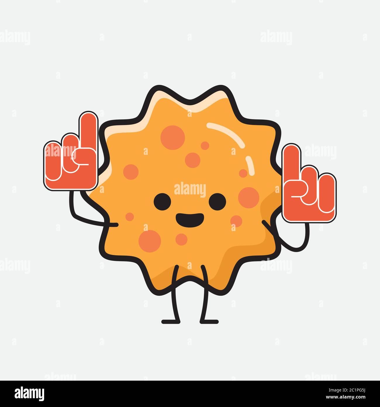 An illustration of Cute Virus Mascot Vector Character in Flat Design ...