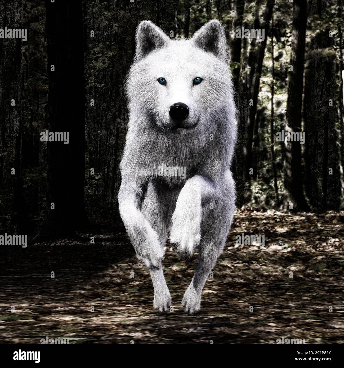 Digital 3D Illustration of a Wolf Stock Photo - Alamy