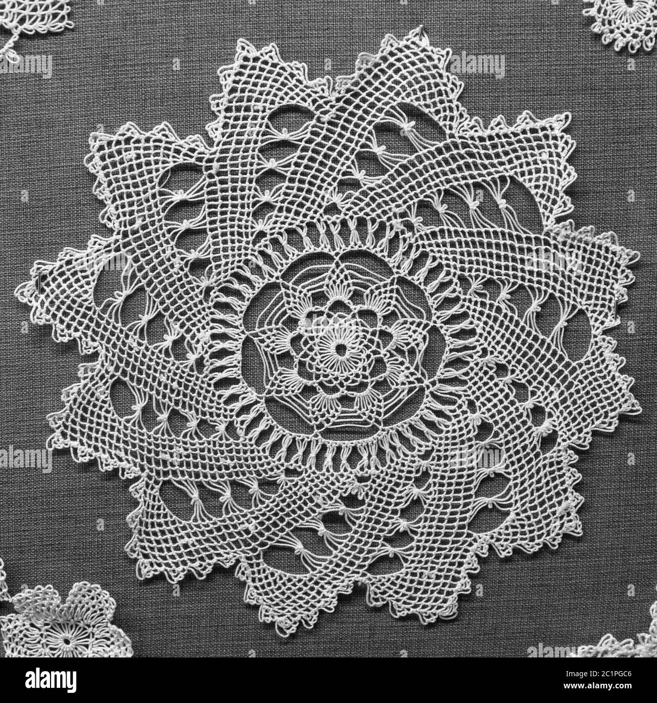 Vintage knitting pattern Black and White Stock Photos & Images - Alamy