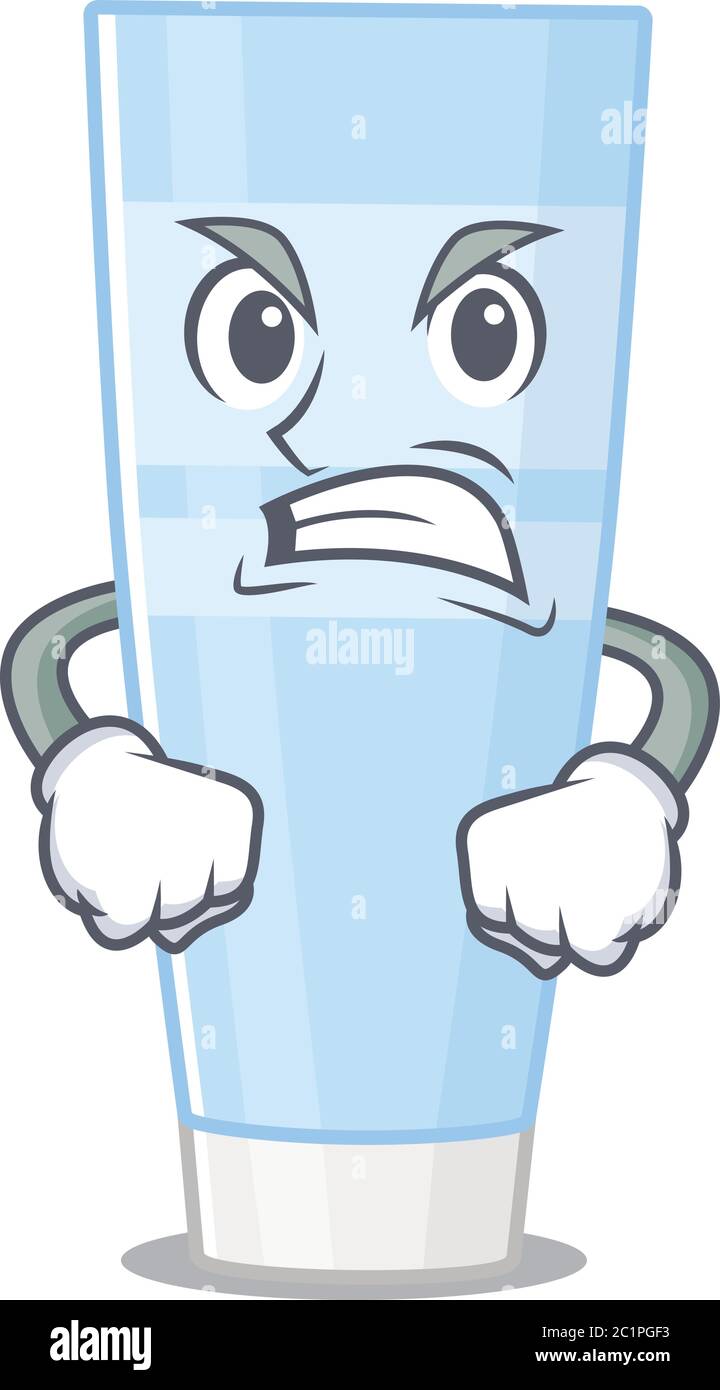 A cartoon picture of eye cream showing an angry face Stock Vector Image ...