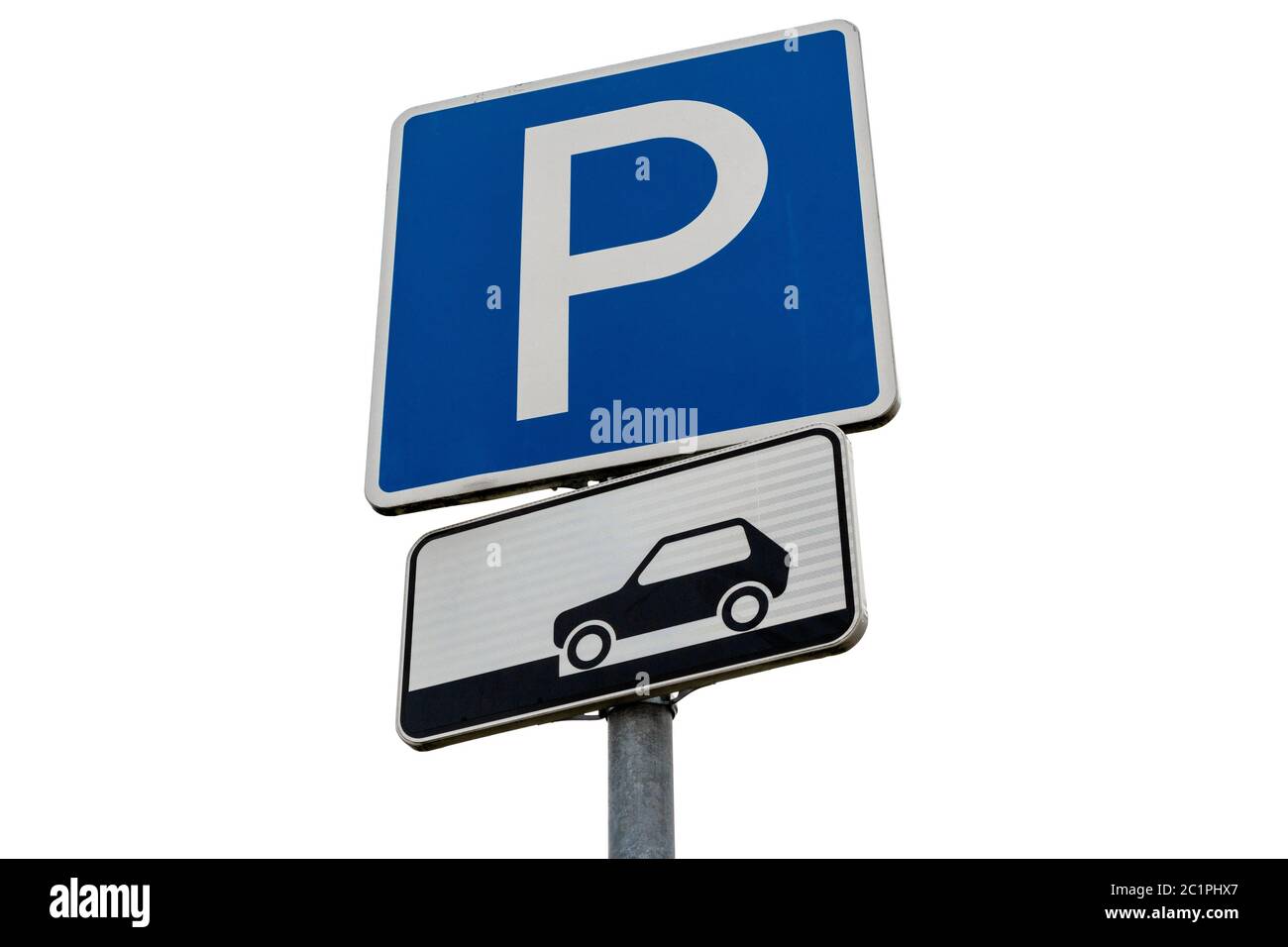 Motor car parking sign Stock Photo - Alamy