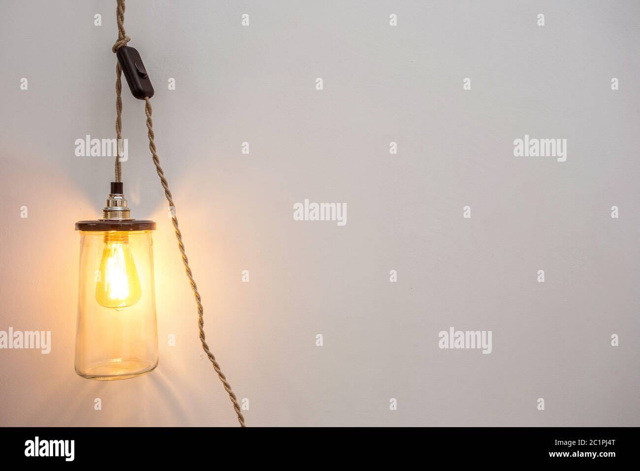 Beautiful retro luxury interior bulb lighting lamp decor glowing in a ...