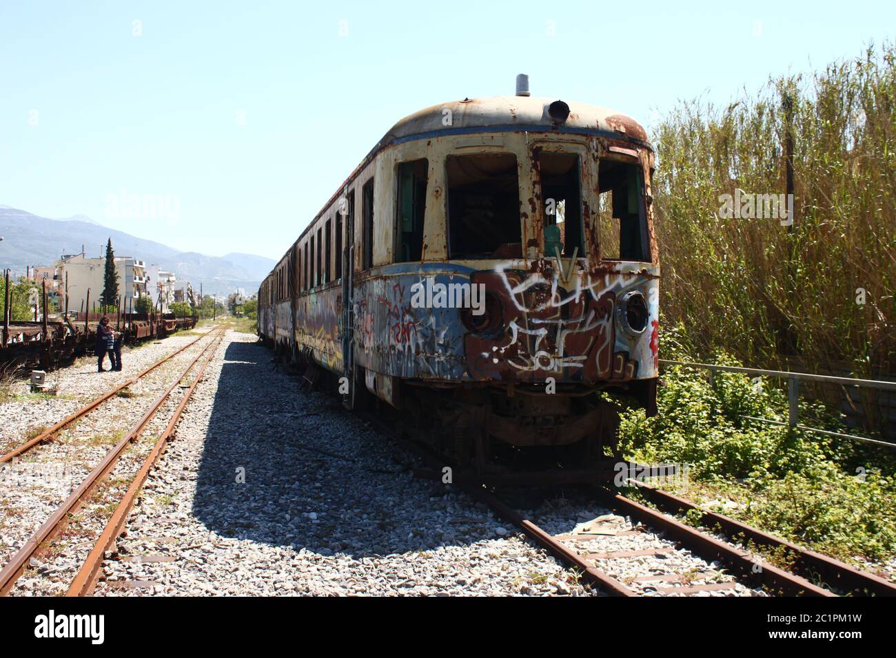 Old rusty abandoned locomotive train Stock Photo - Alamy