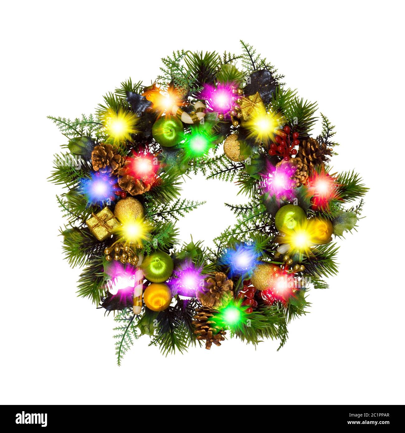 Christmas frame lights Cut Out Stock Images & Pictures - Alamy
