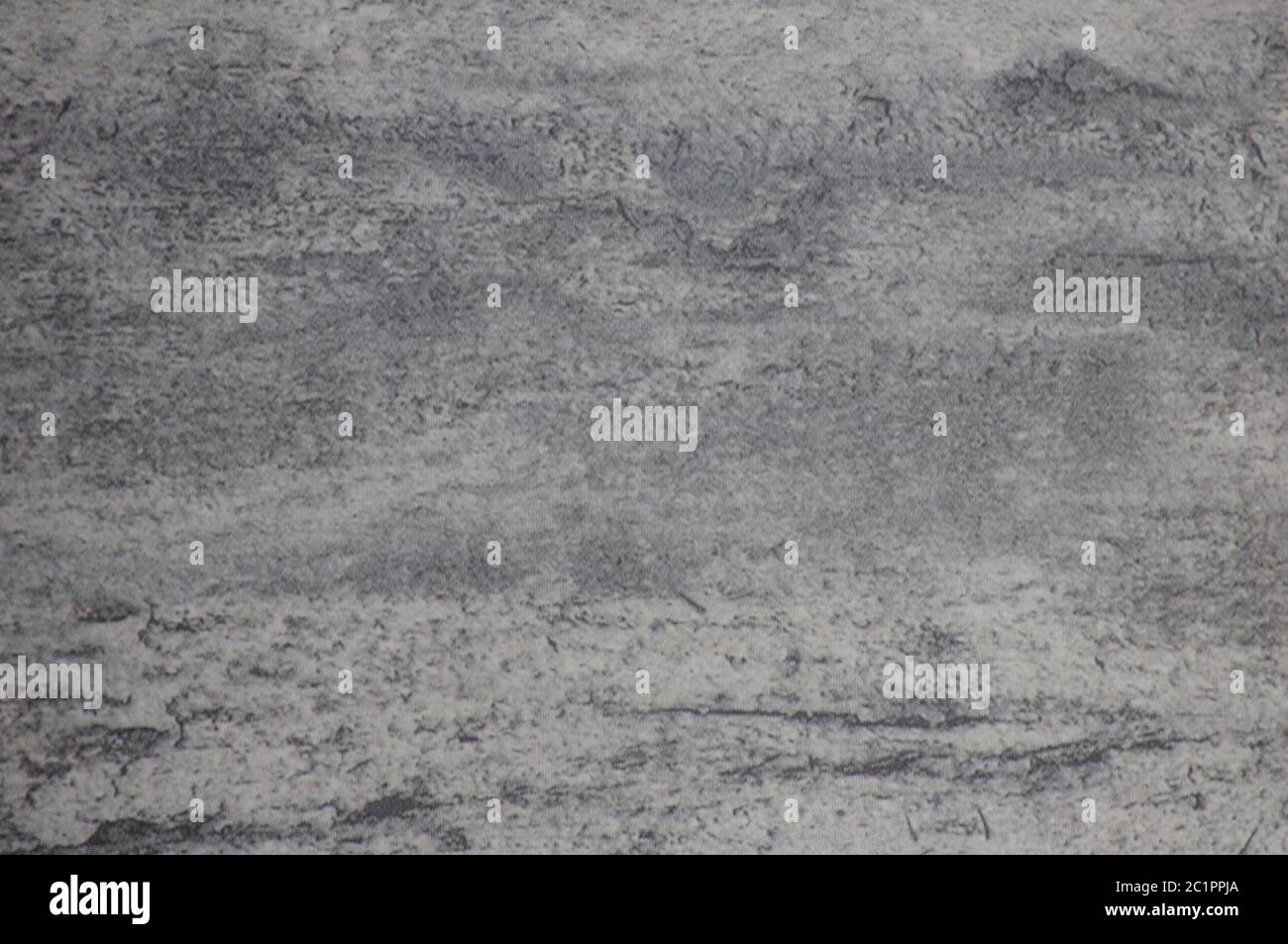 Polished surface of natural gray stone with cracks and veins. Close-up ...