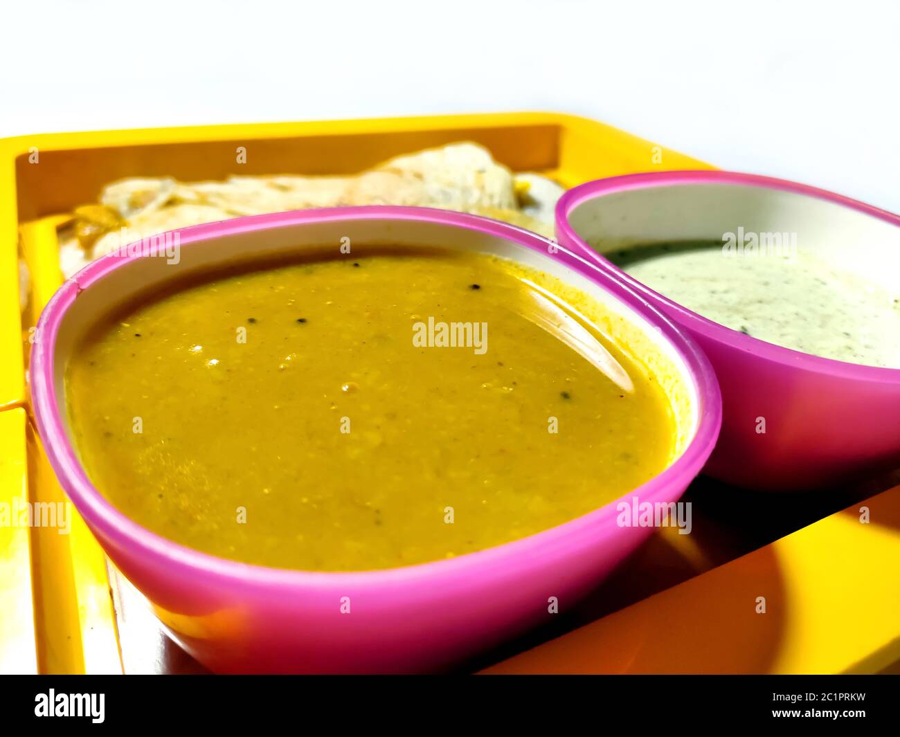 Masala dosa with sambhar and chutney, very famous south indian dish ...