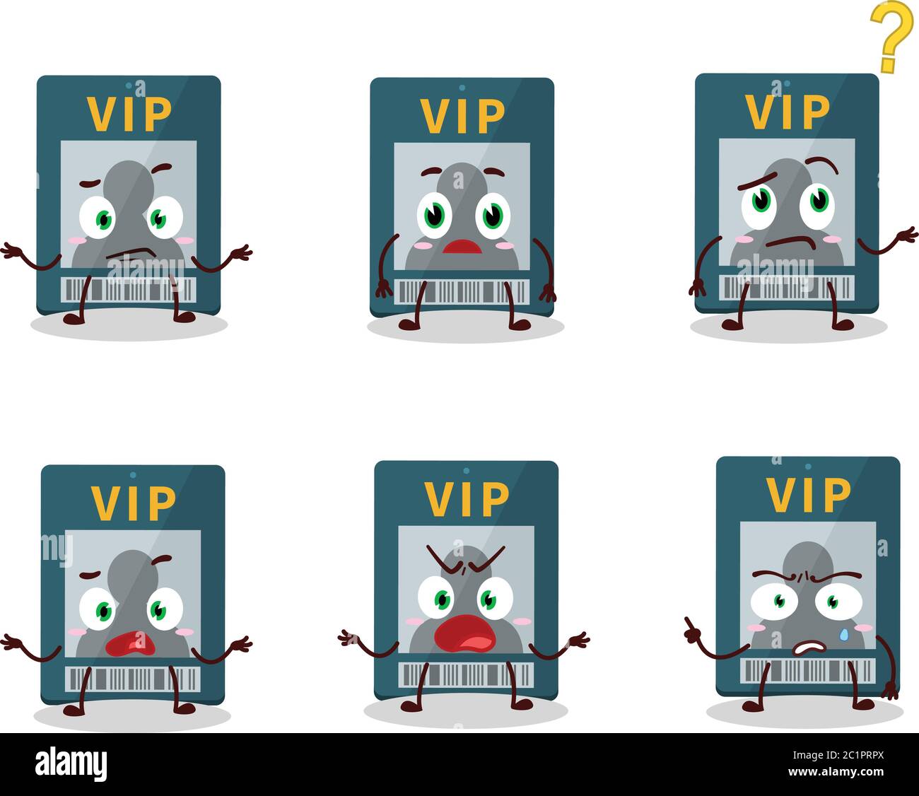 Cartoon character of vip card with what expression Stock Vector Image ...