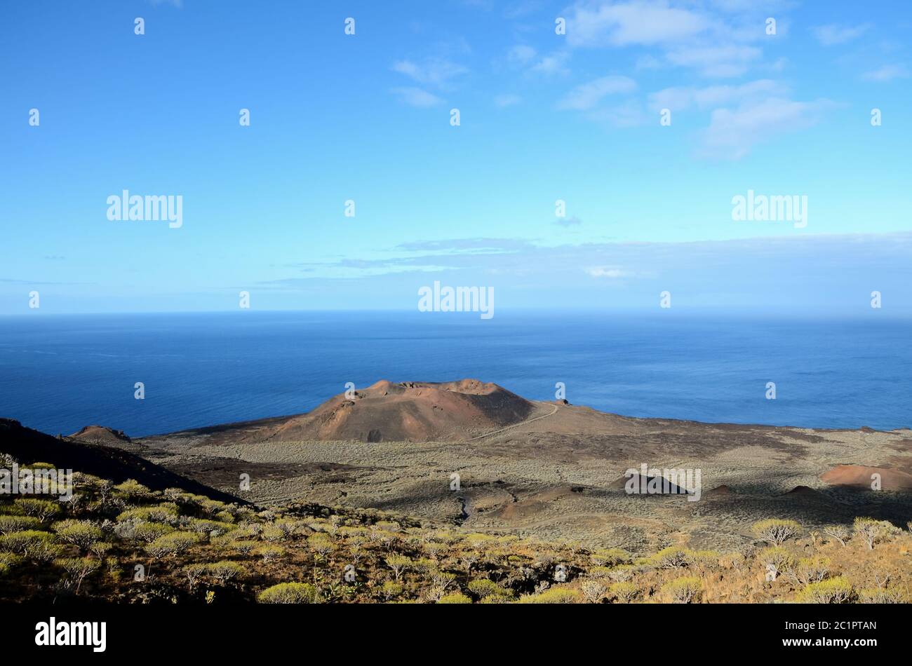 Volcano Aerial View Stock Photo - Alamy