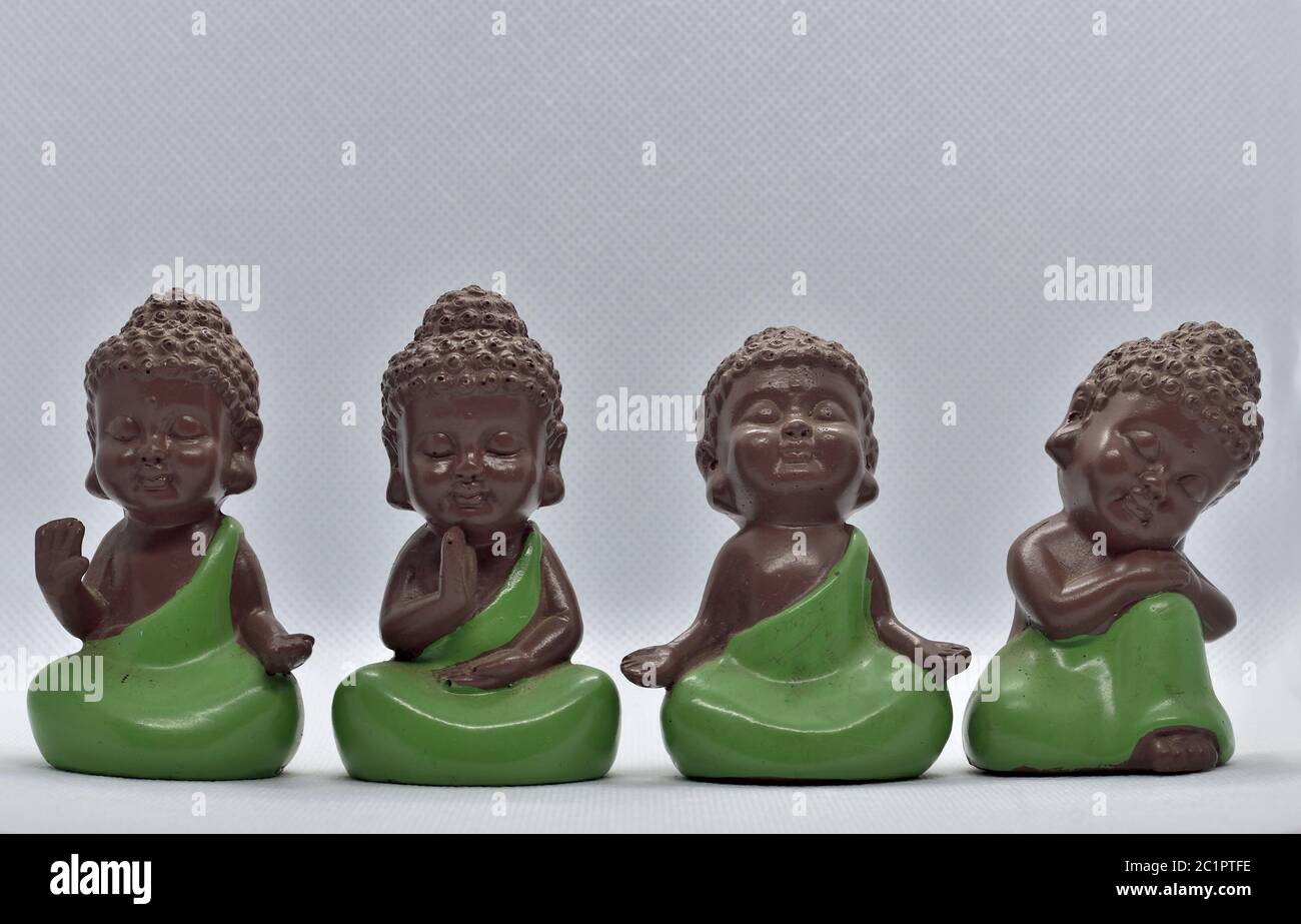 Cute monk figures attract attention and also meaningful with modern ...