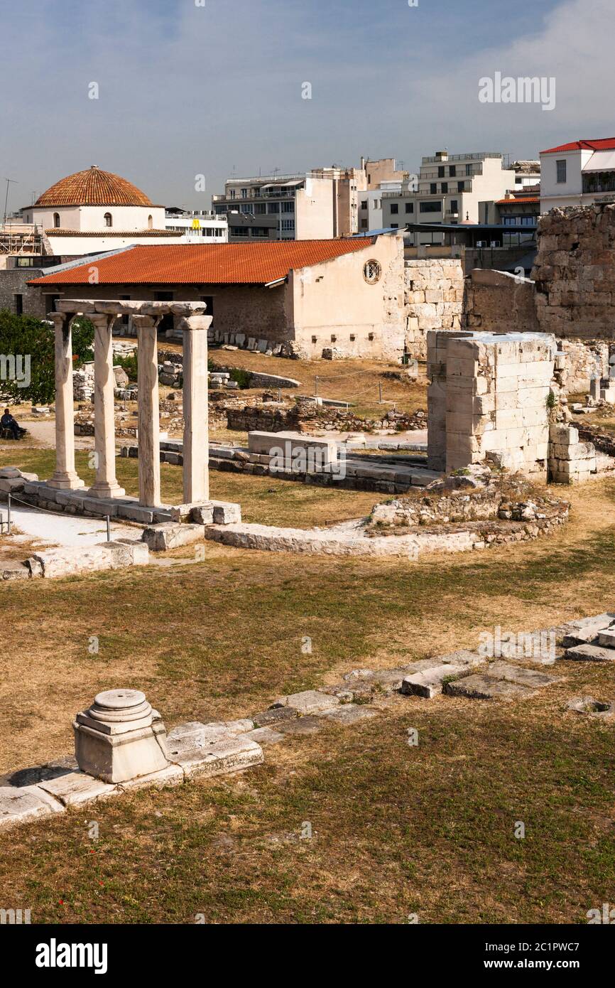 Hadrian's Library, Library of Hadrian,Athens,Greece,Europe Stock Photo ...