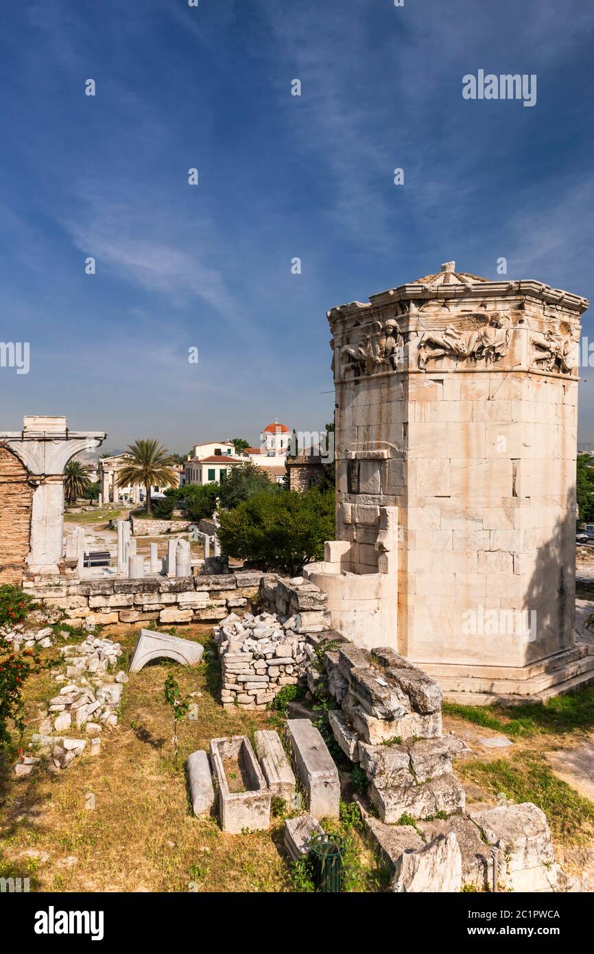 Tower of the Winds, Wind's Tower,Roman agora, Athens,Greece,Europe ...