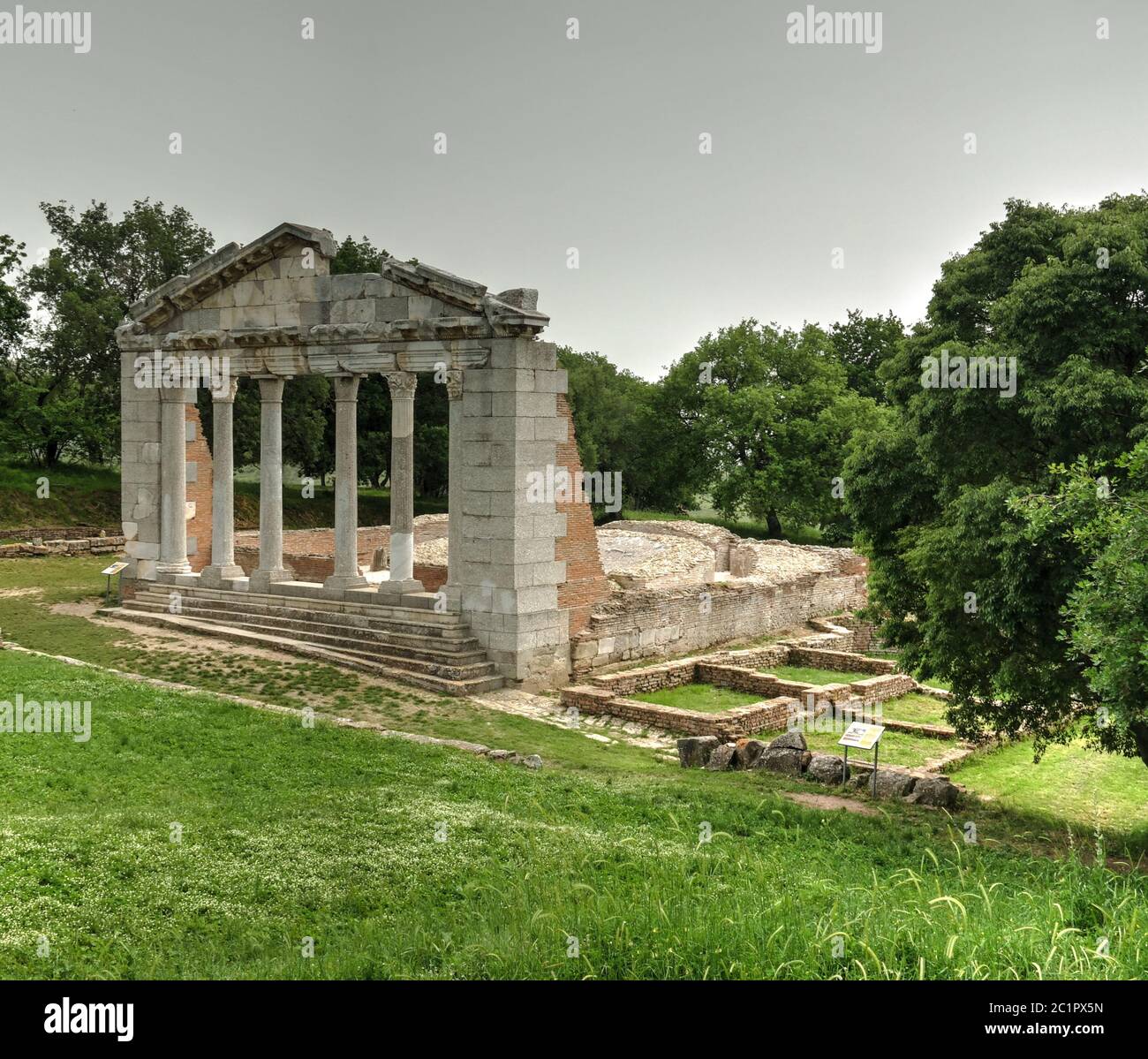 Monument of Agonothetes in Ruins of an ancient Greek city of Apollonia ...