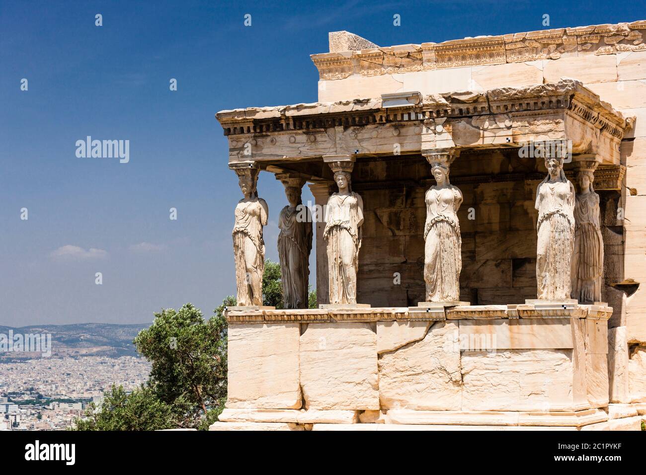 Porch of the Maidens, Erechtheion, Erechtheum, ancient Greek temple,the ...
