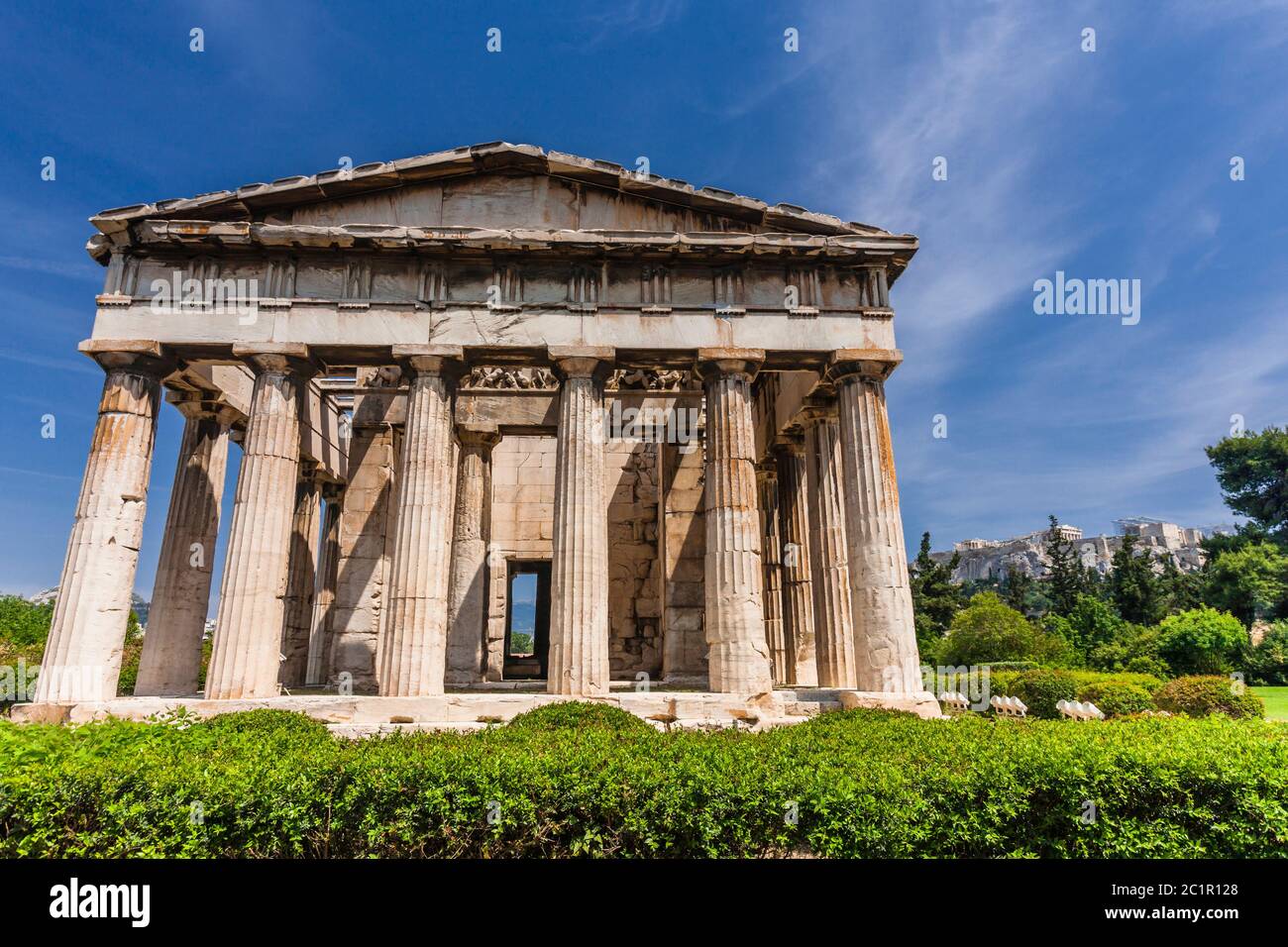 Temple of Hephaestus, Hephaisteion, also Hephesteum, on top of the Agoraios Kolonos hill, Athens ...