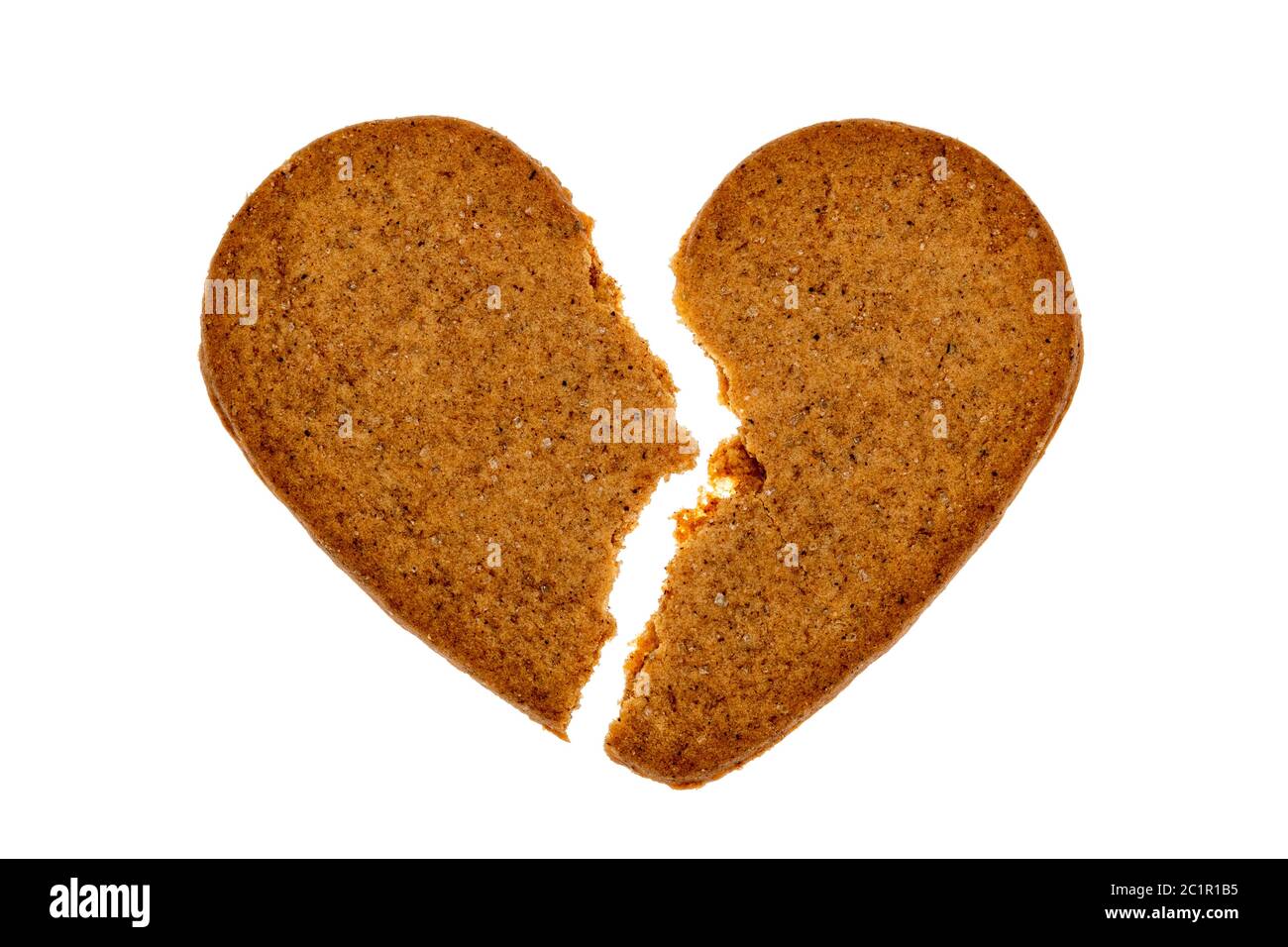 Broken gingerbread heart Stock Photo - Alamy