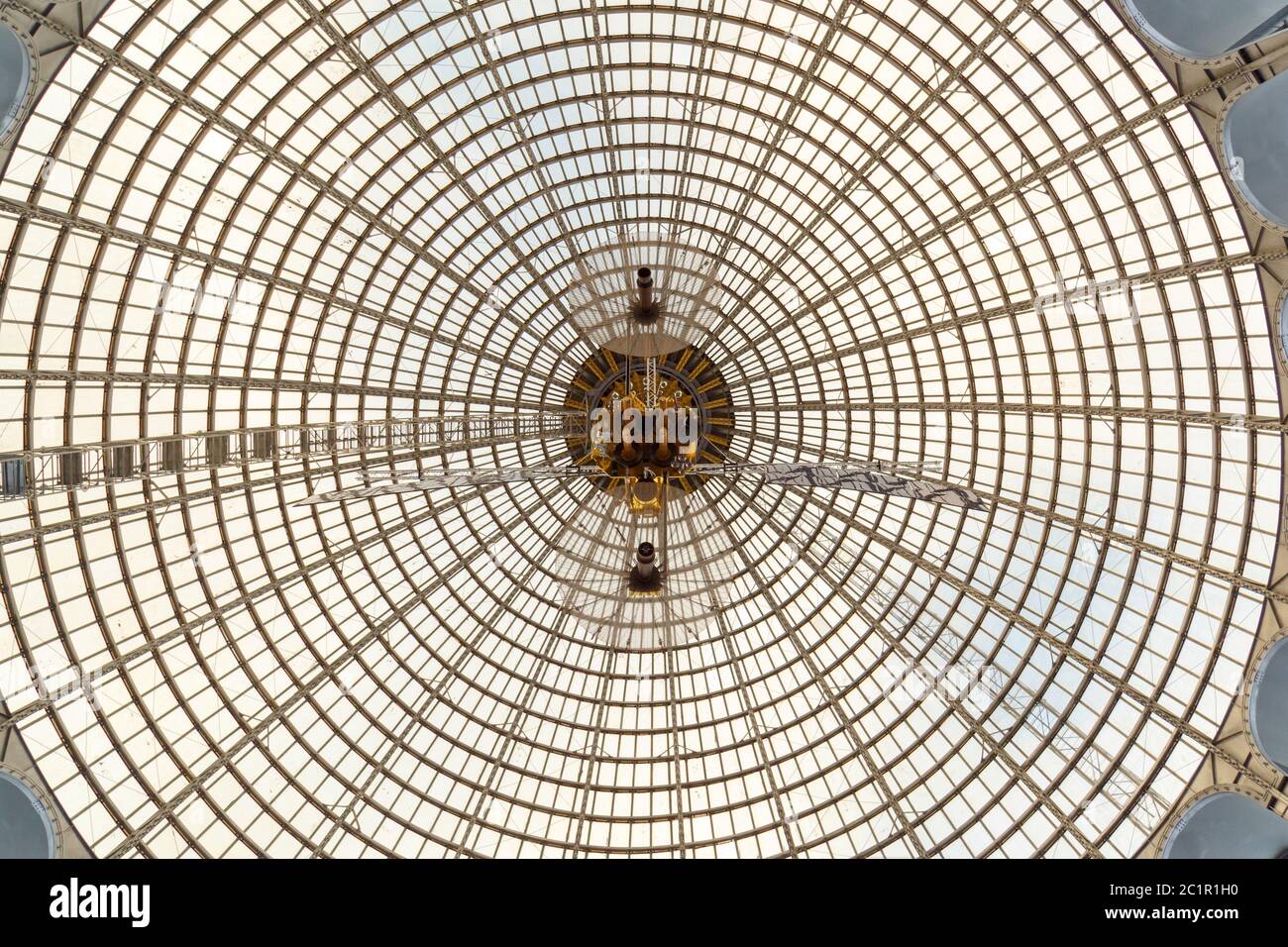 Moscow, Russia - November 28, 2018: Glass dome of the Space Cosmos ...