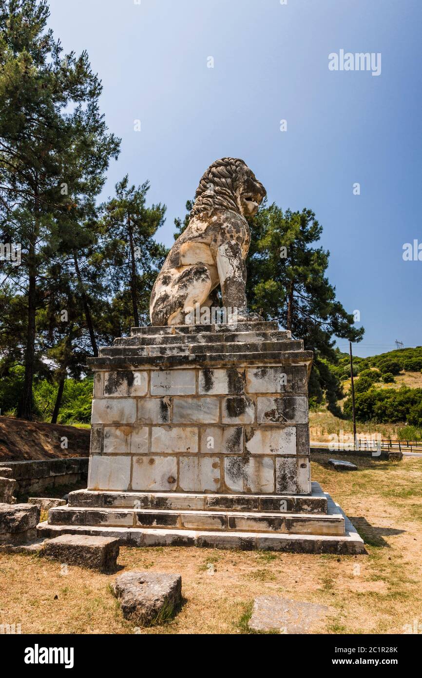 The Lion of Amphipolis,4th century BC, ancient Amphipolis,Amfipoli ...