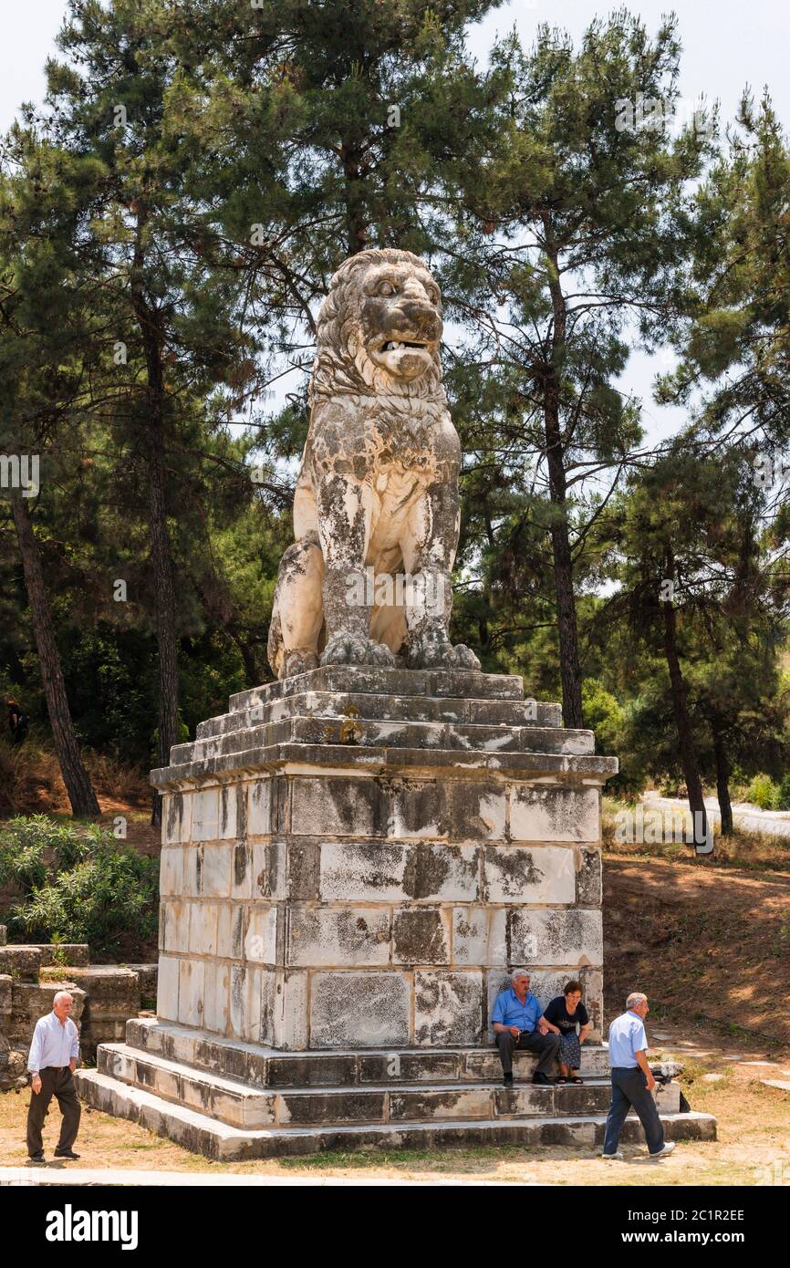 The Lion of Amphipolis,4th century BC, ancient Amphipolis,Amfipoli ...