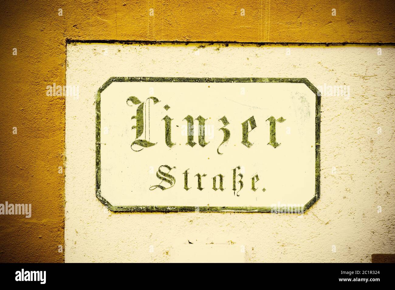 Gothic street sign Stock Photo - Alamy