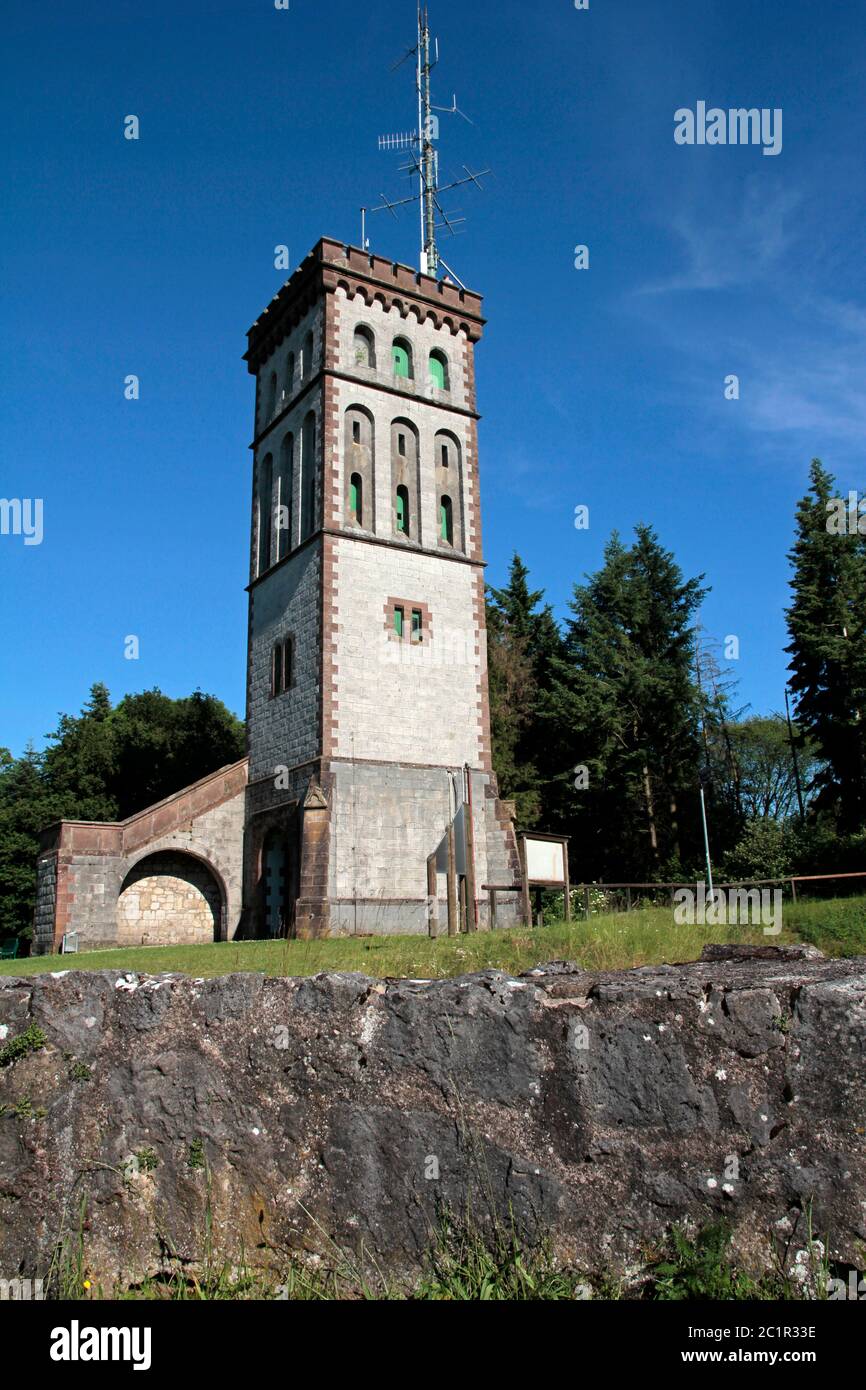 georg viktor tower and castle ruin near korbach Stock Photo - Alamy