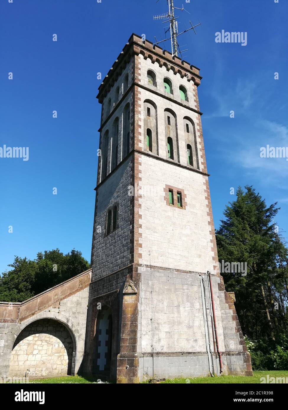 georg viktor tower and castle ruin near korbach Stock Photo - Alamy