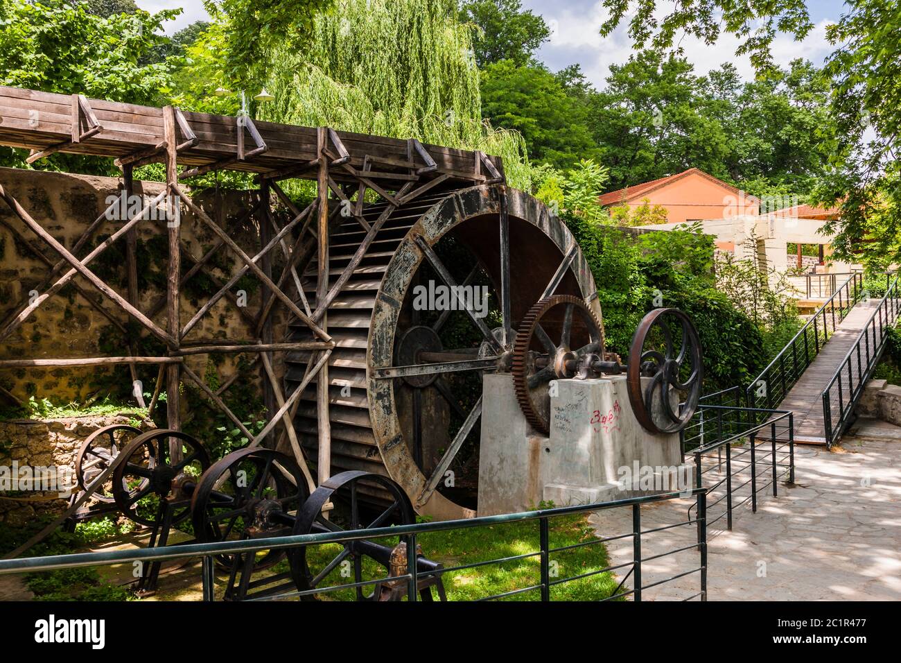 Water wheel, near Edessa Waterfalls, Edessa, Central Macedonia,Greece ...