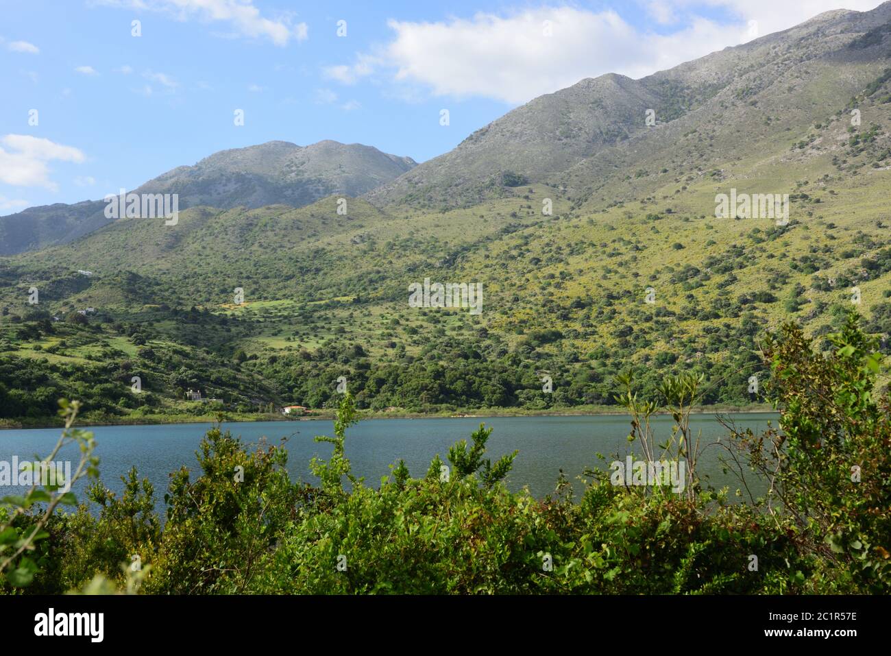 Kournas lake on Crete, Greece Stock Photo - Alamy