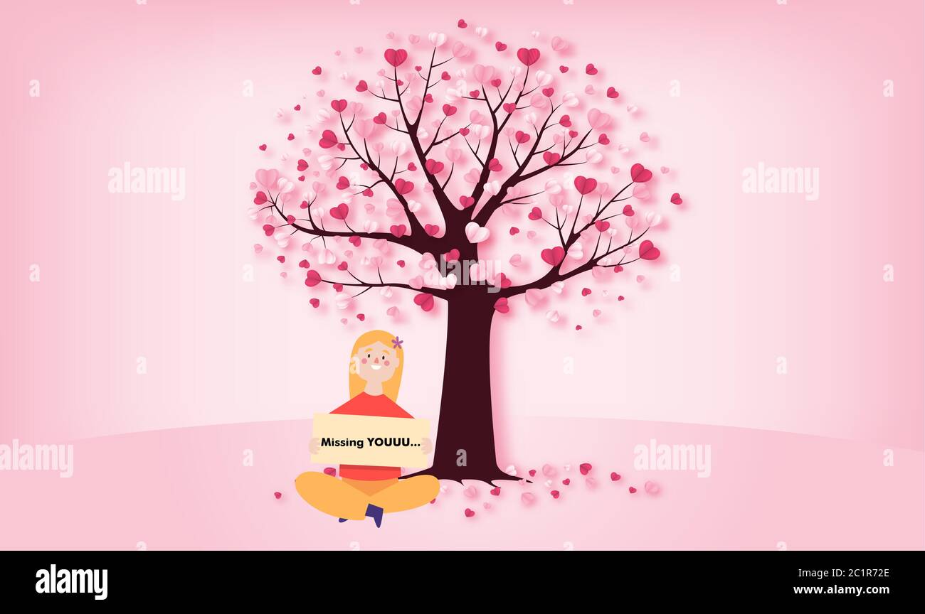 Girls walking together by tree Stock Vector Images - Alamy