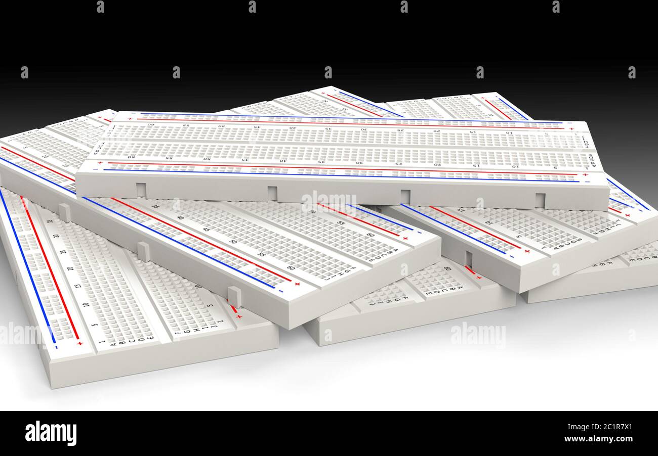 Breadboard solderless electronics prototyping hi-res stock photography ...